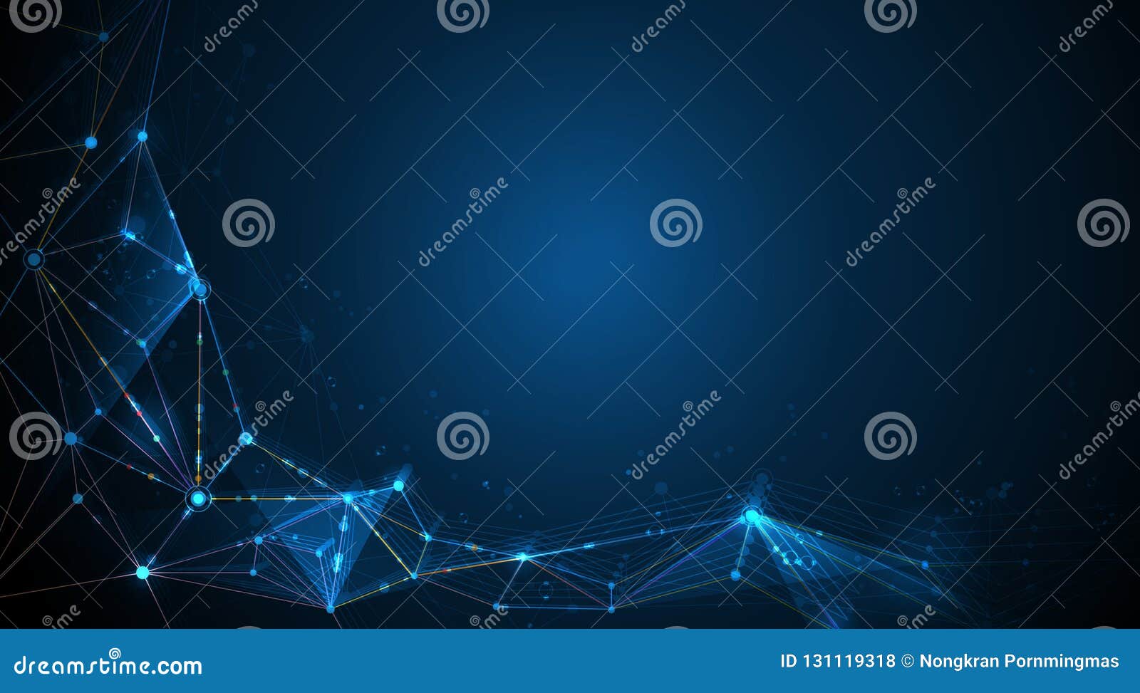 Vector Illustration Molecule and Internet Connect Technology on Stock ...