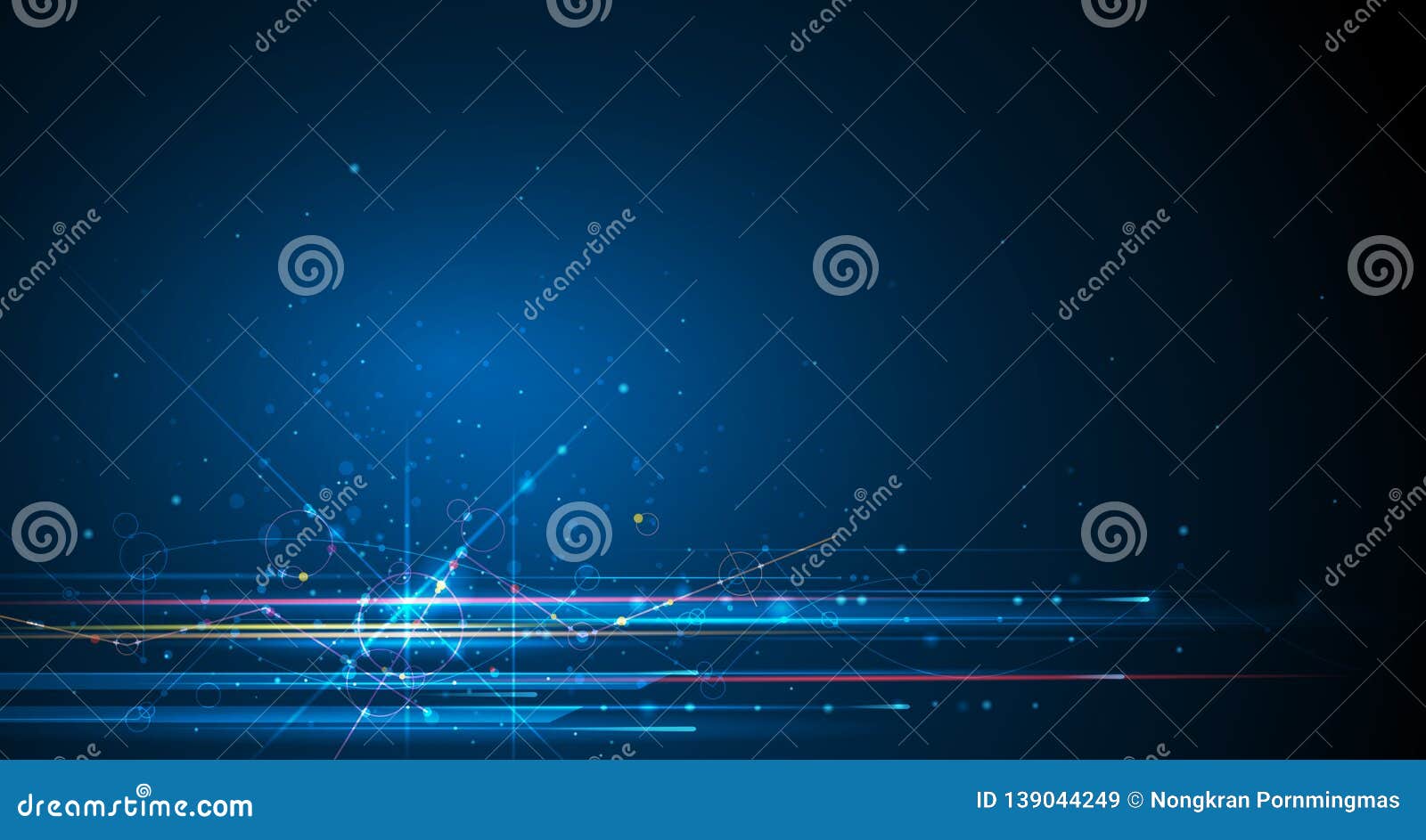Vector Illustration Molecule with Line, Speed Movement Pattern and ...