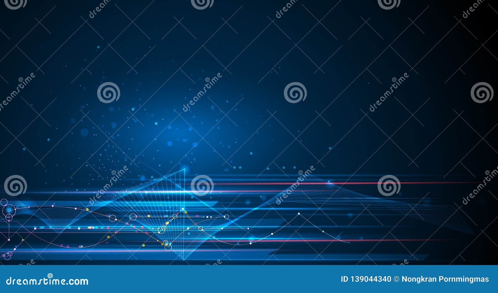 Vector Illustration Molecule with Line, Speed Movement Pattern and ...