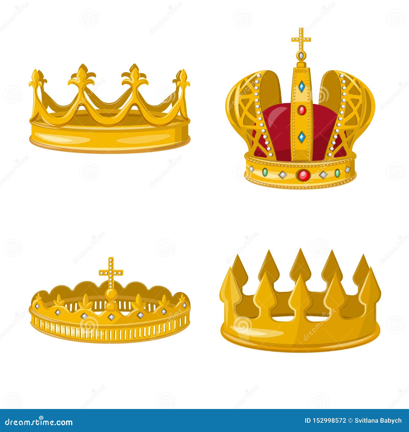 Vector Design of Monarchy and Gold Sign. Collection of Monarchy and ...