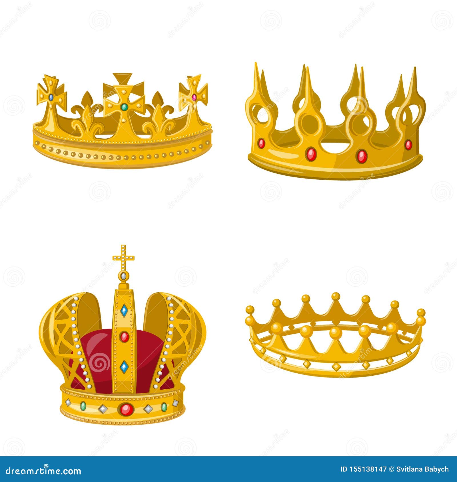 Vector Design of Monarchy and Gold Sign. Collection of Monarchy and ...