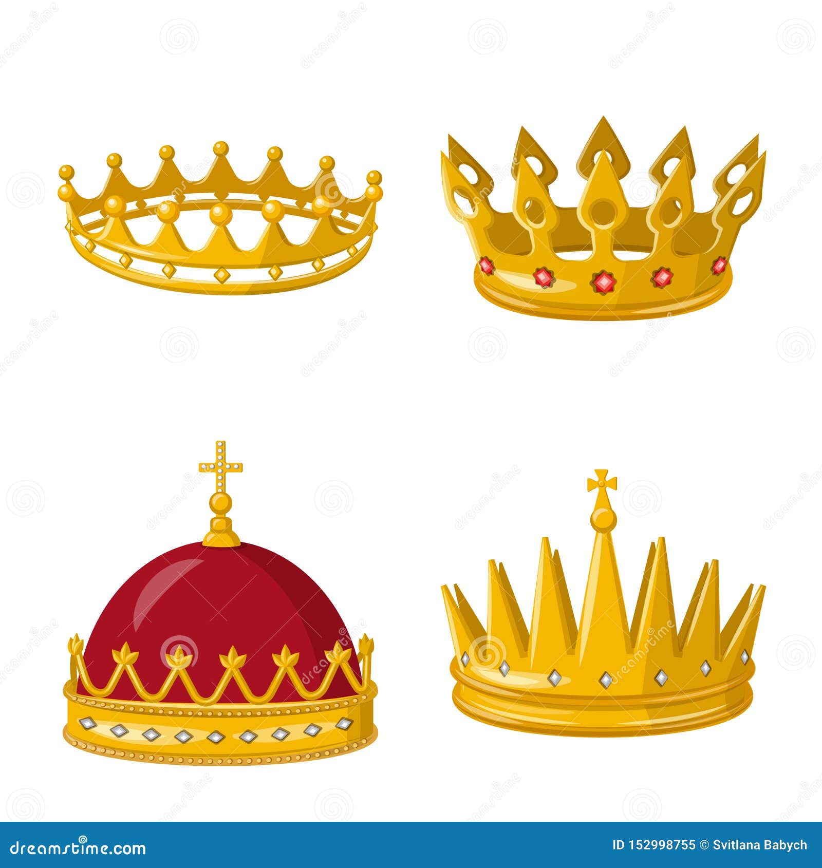 Vector Design of Monarchy and Gold Icon. Set of Monarchy and Heraldic ...