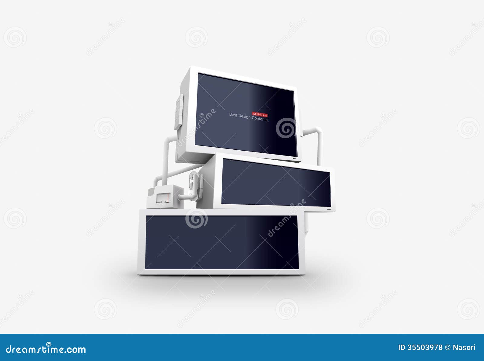 Vector Illustration of Monitors Stock Illustration - Illustration of ...