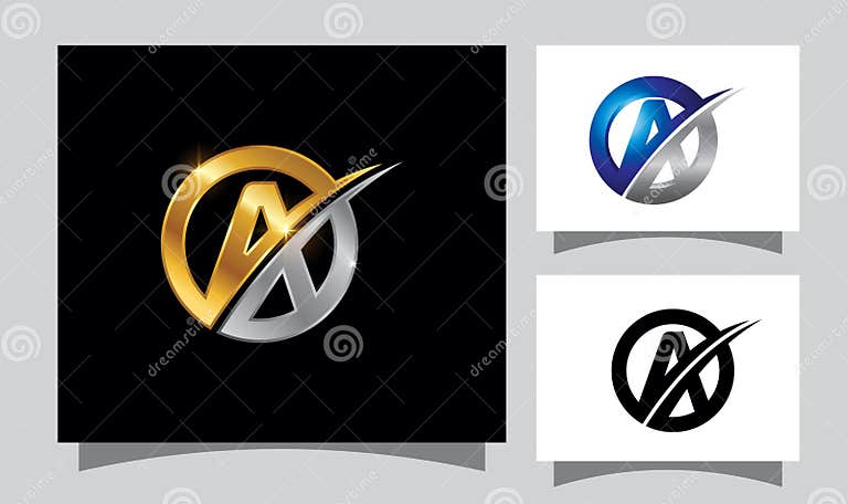 Monogram Initial Letter a stock vector. Illustration of initial - 217566084