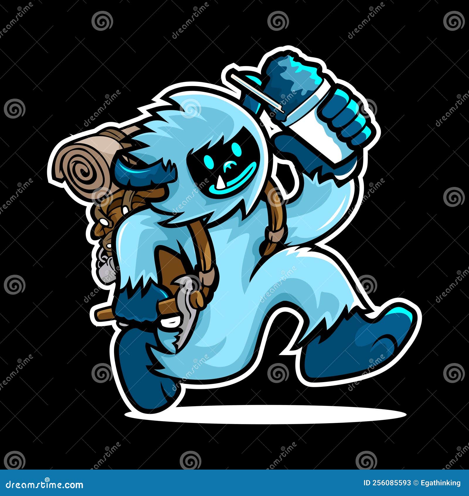 Vector Illustration of a Monster Character Running Stock Vector ...