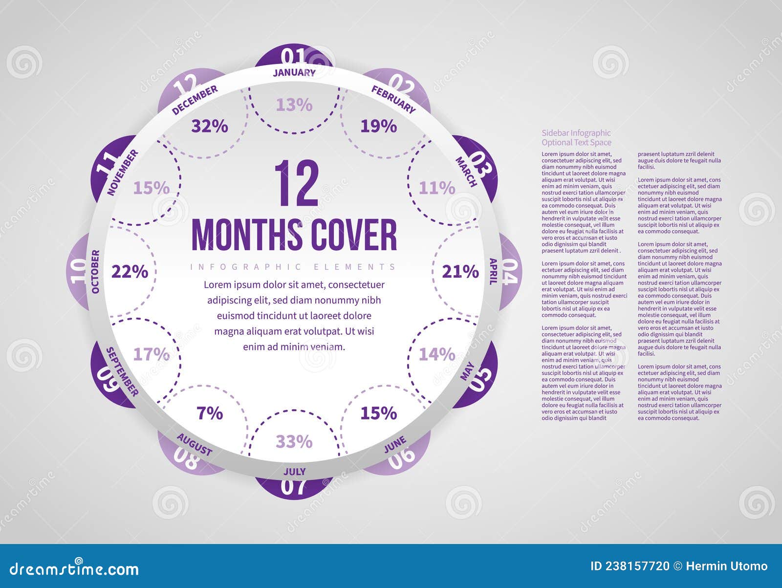 Months 12 Cover Infographic Stock Vector - Illustration of flowchart ...