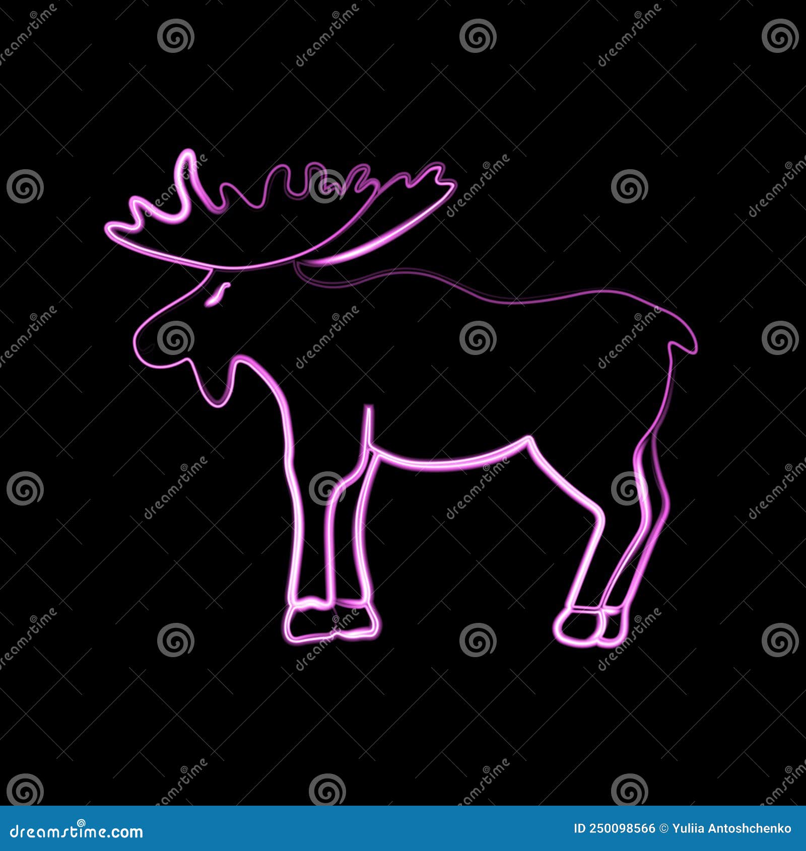 Vector Illustration of Moose. Stock Vector - Illustration of deer ...