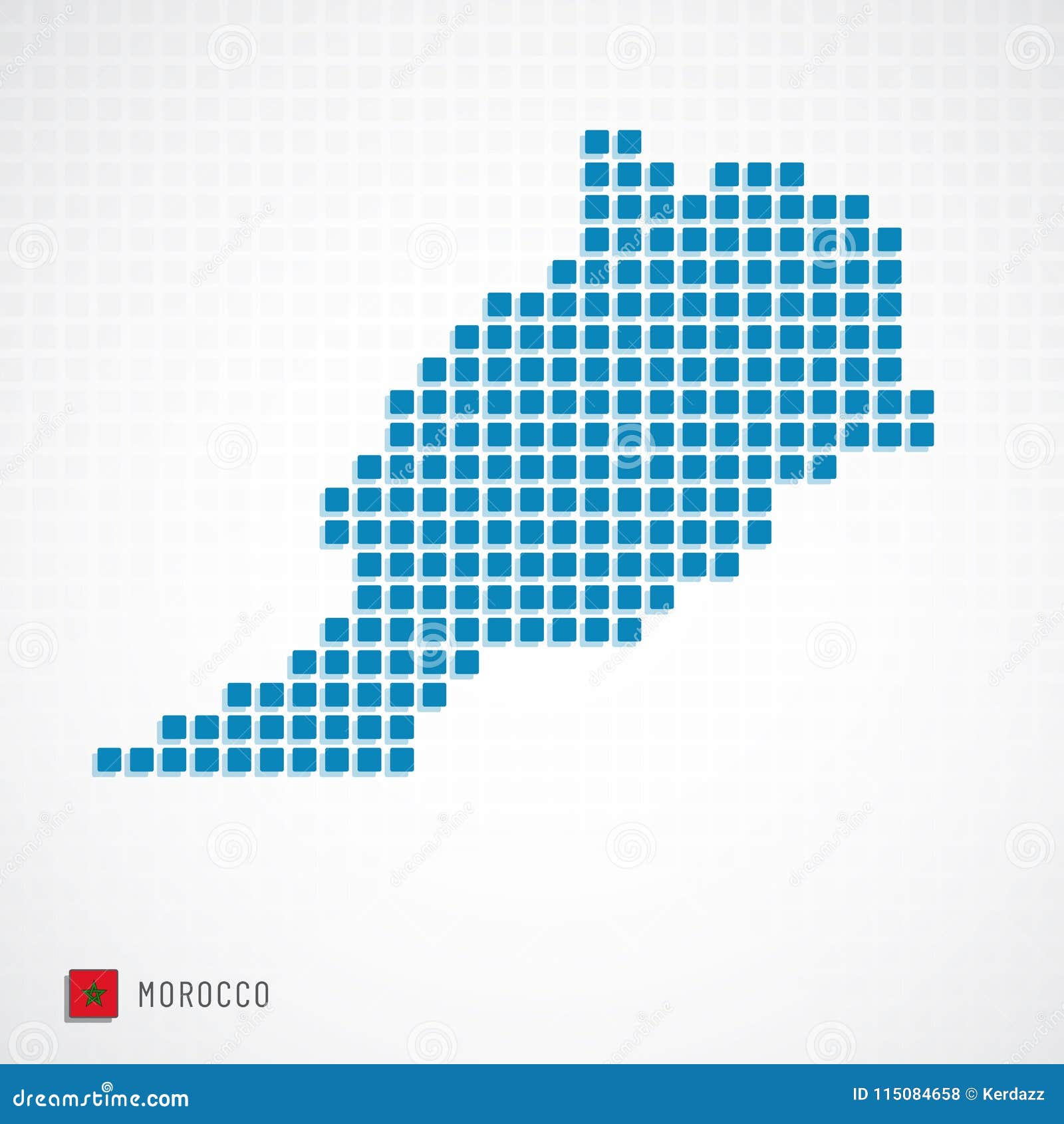 Morocco map and flag icon stock vector. Illustration of africa - 115084658