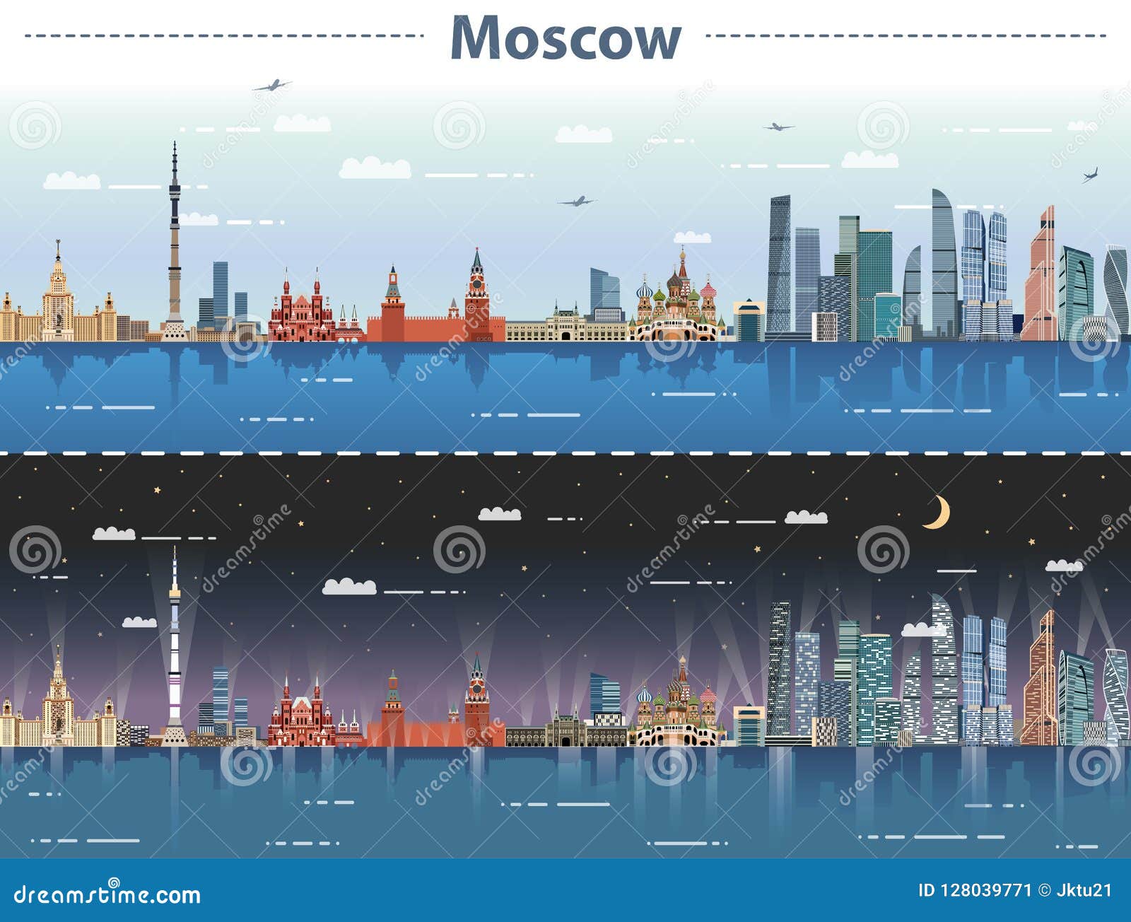 Moscow City Name Lettering On White Background. Moscow Word ...