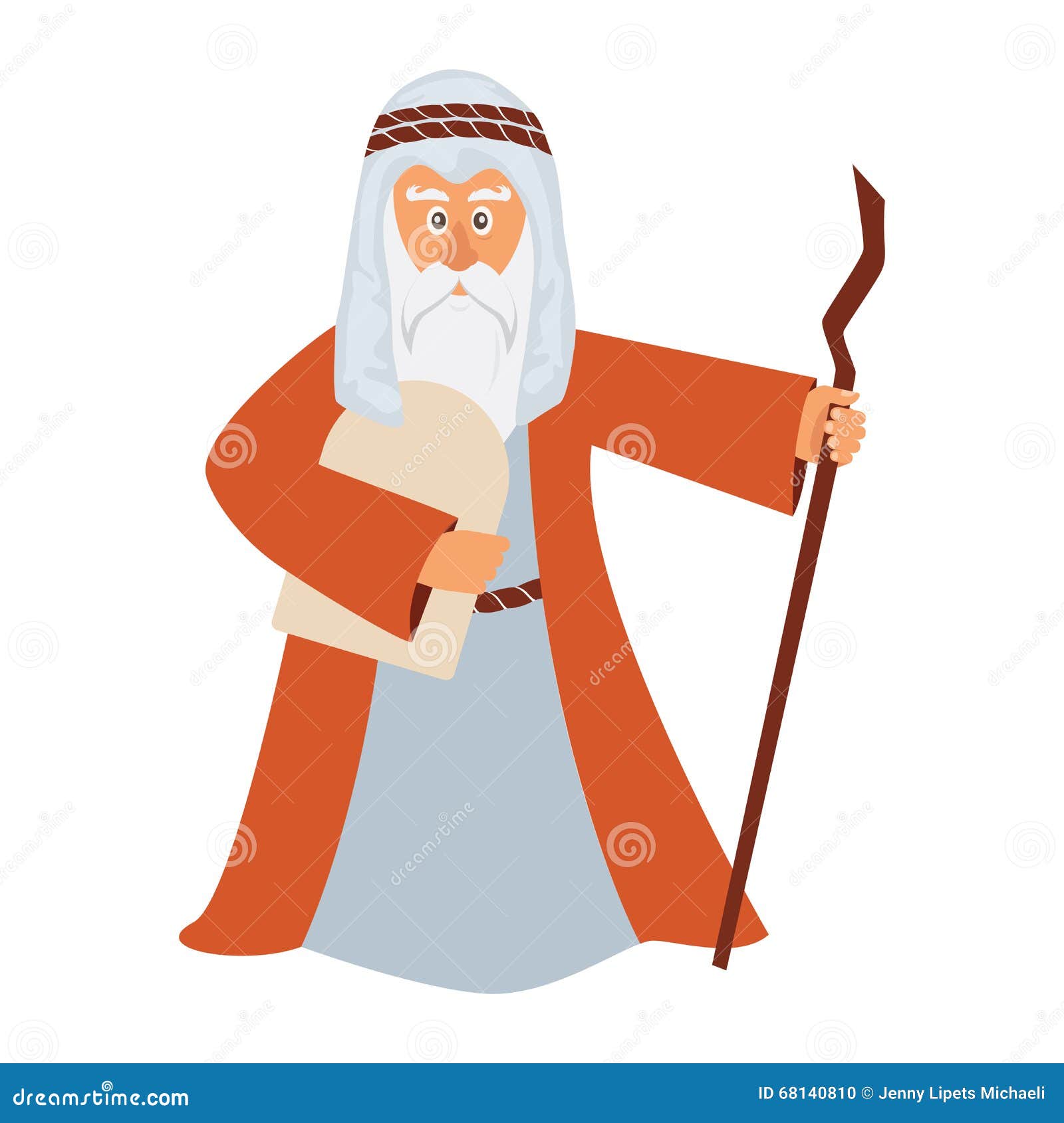 Moses Clip Art Cartoon Vector | CartoonDealer.com #86409763