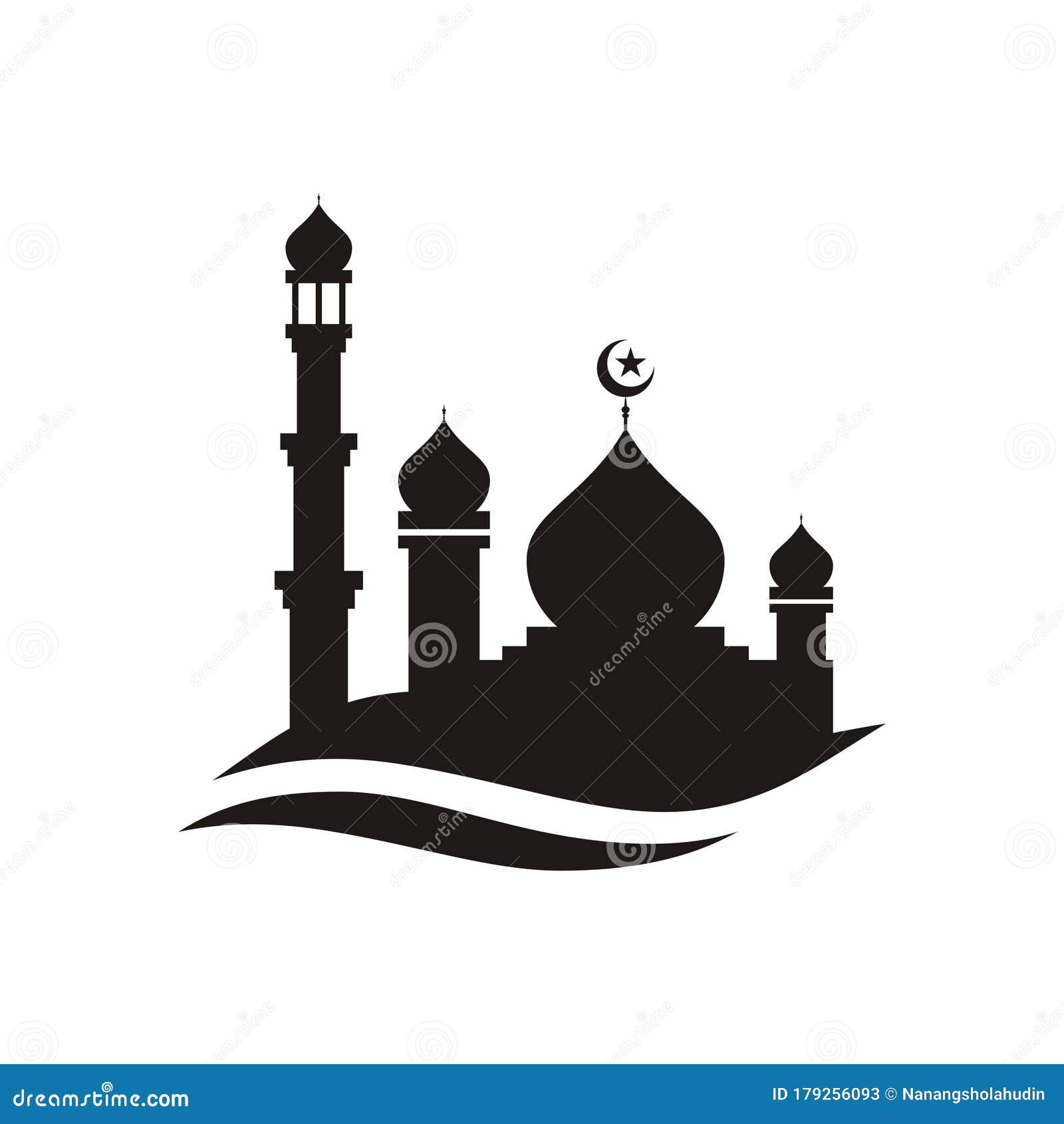 Mosque stock vector. Illustration of fitri, ramadhan - 179256093