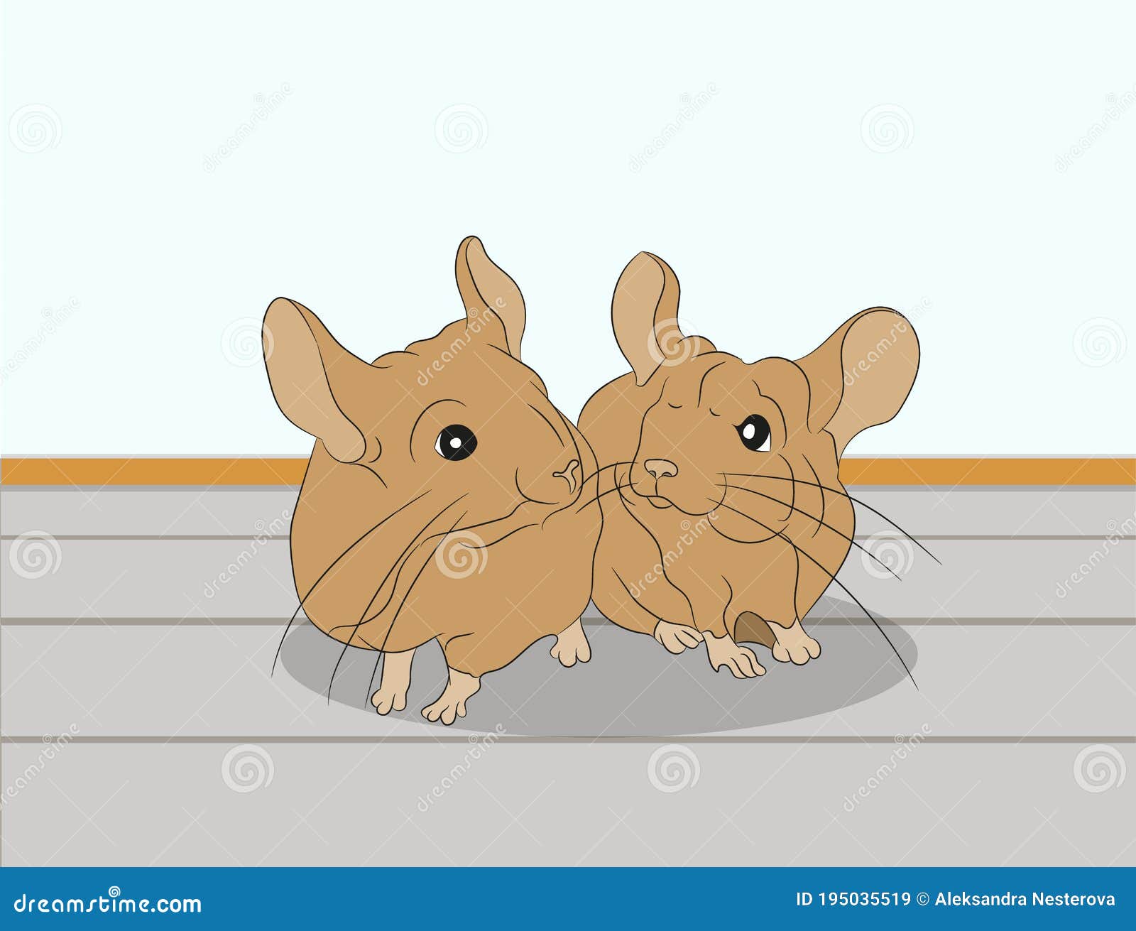 Vector Illustration of a Mouse in the House Stock Vector - Illustration ...