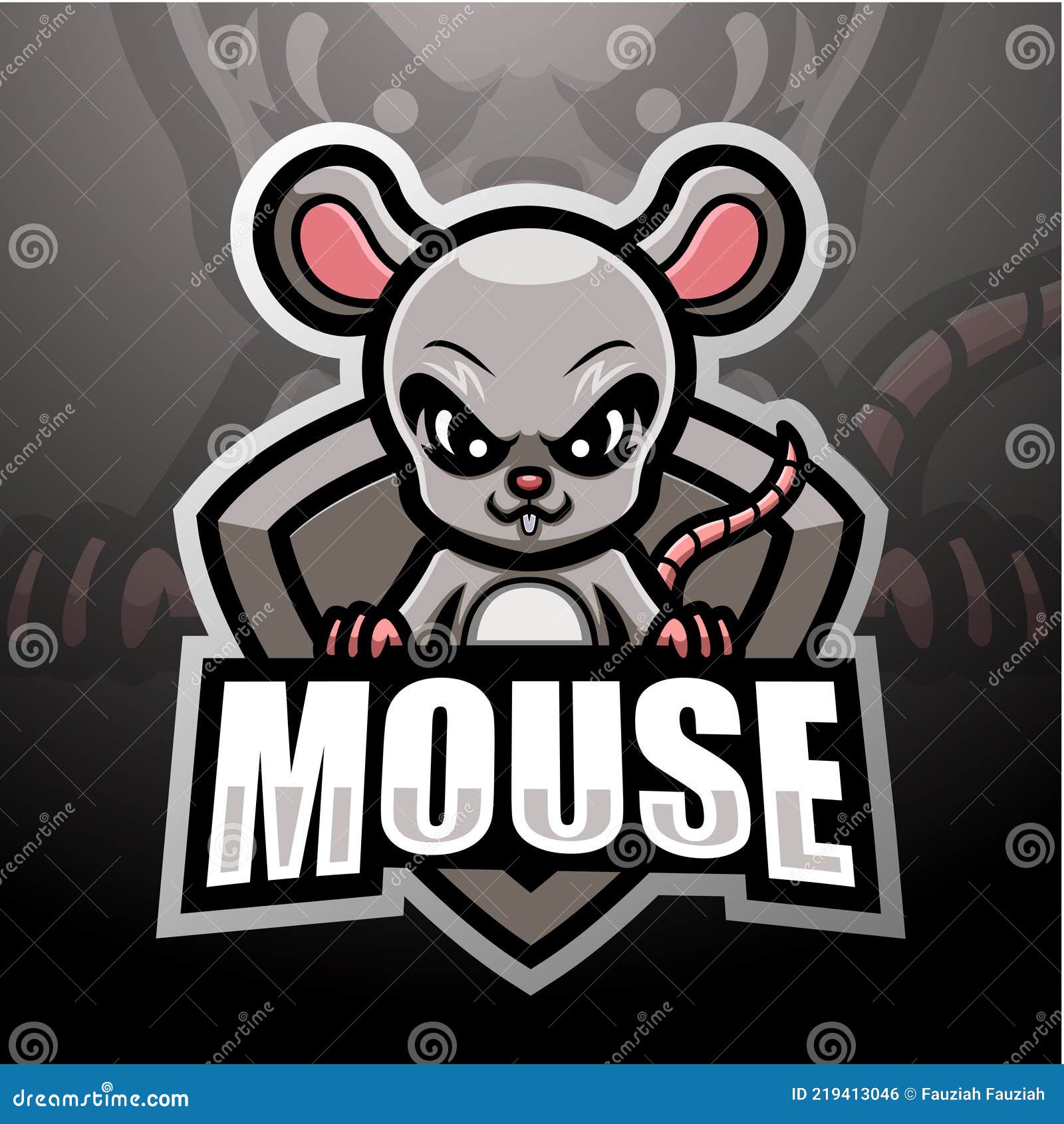 Mouse Mascot Esport Logo Design Stock Vector - Illustration of emblem ...