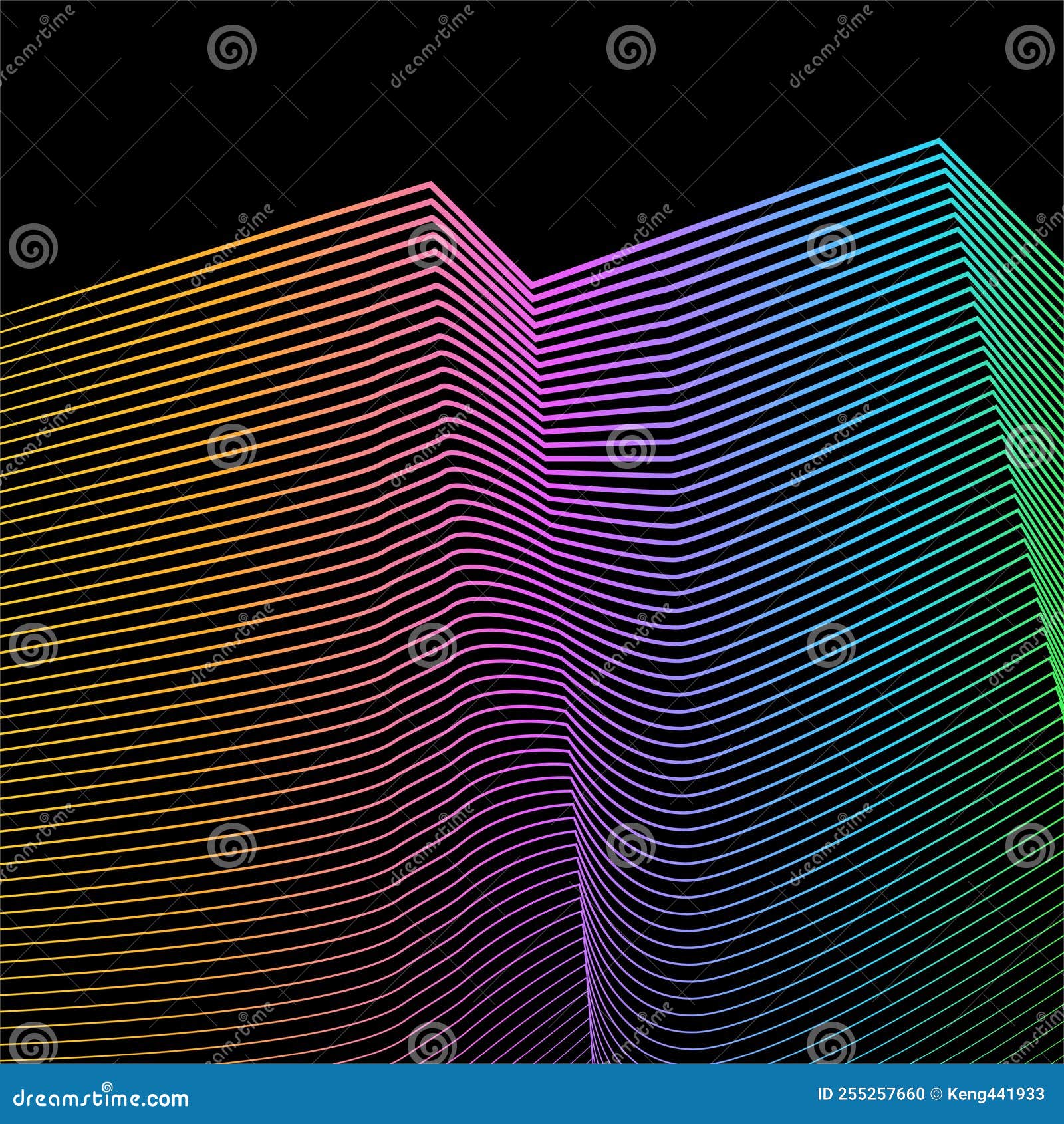 Vector Illustration of Movement Pattern of Lines and Shape Geometric ...