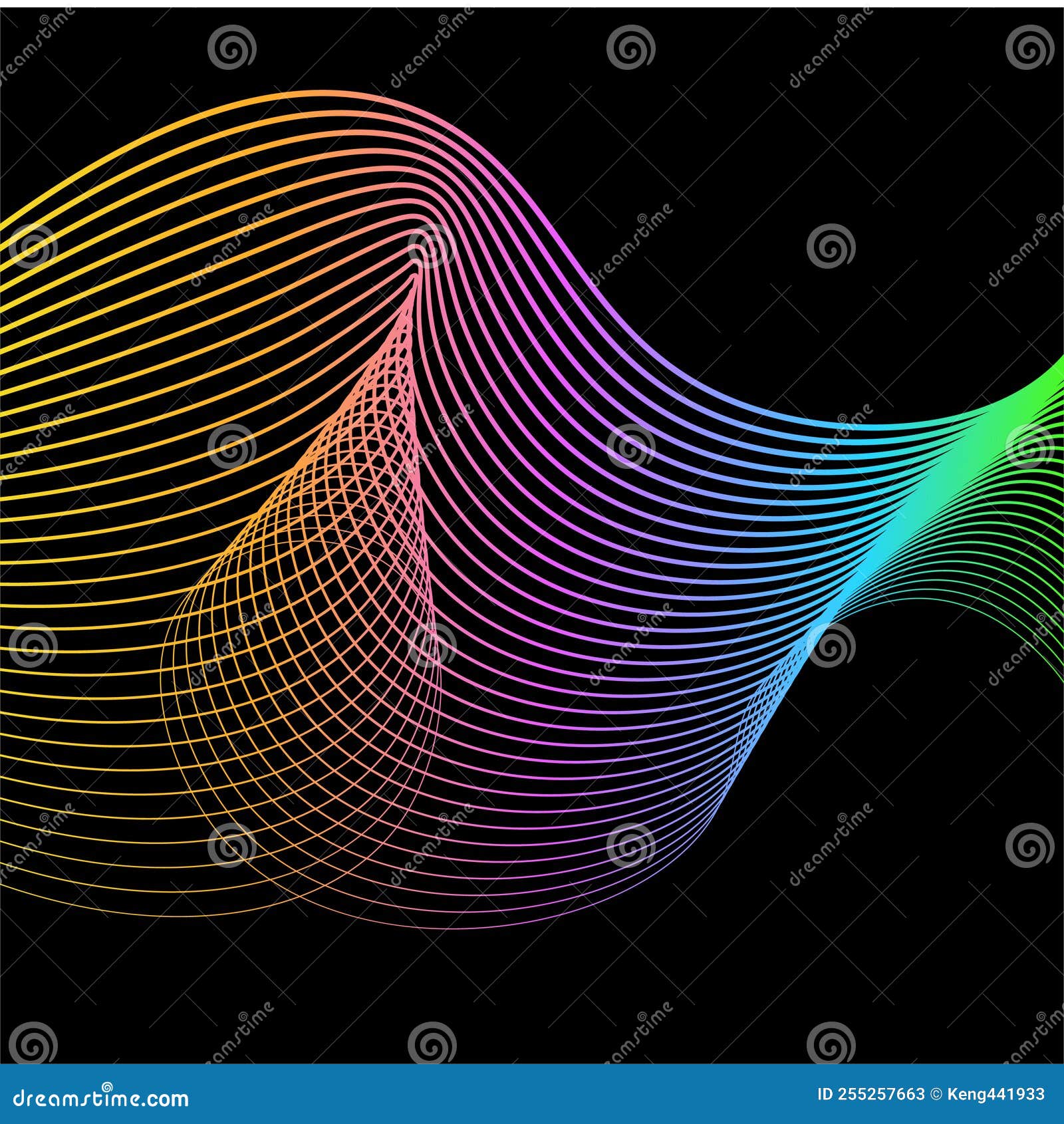 Vector Illustration of Movement Pattern of Lines and Shape Geometric ...