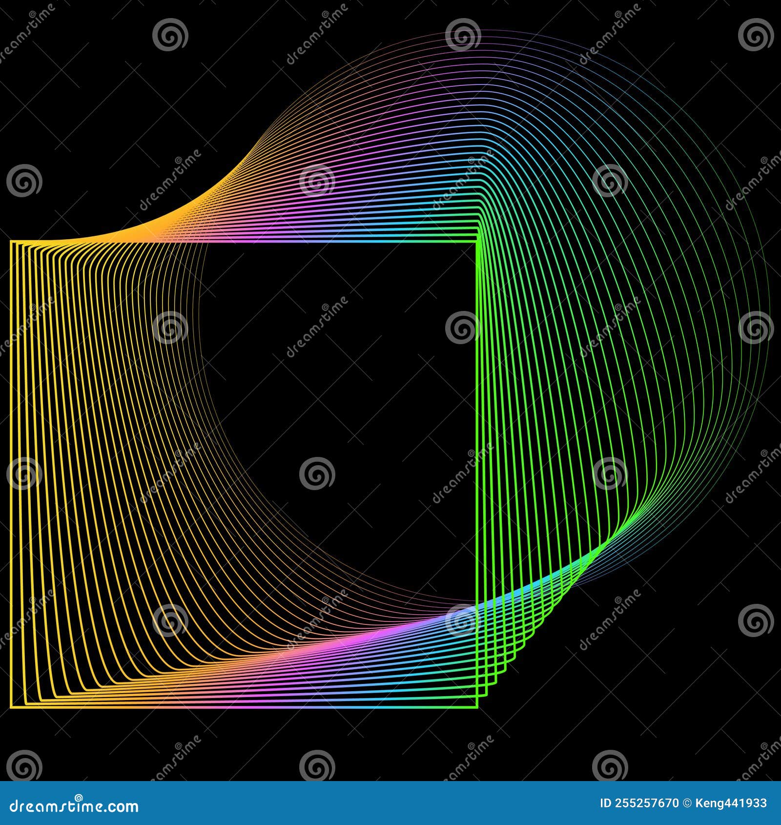 Vector Illustration of Movement Pattern of Lines and Shape Geometric ...