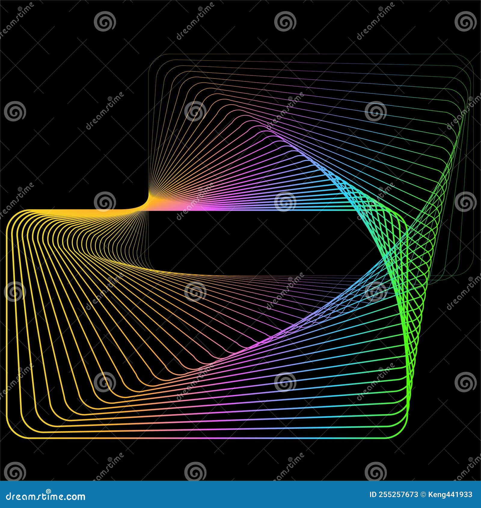 Vector Illustration of Movement Pattern of Lines and Shape Geometric ...