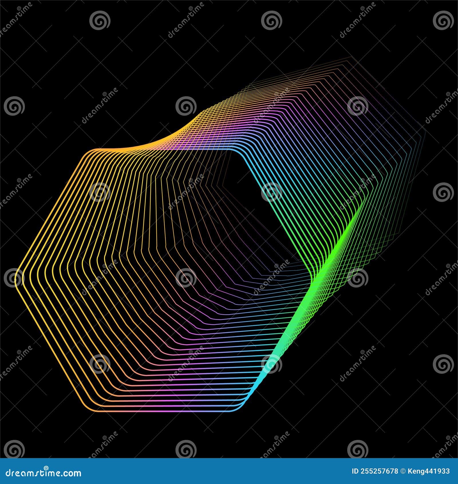 Vector Illustration of Movement Pattern of Lines and Shape Geometric ...