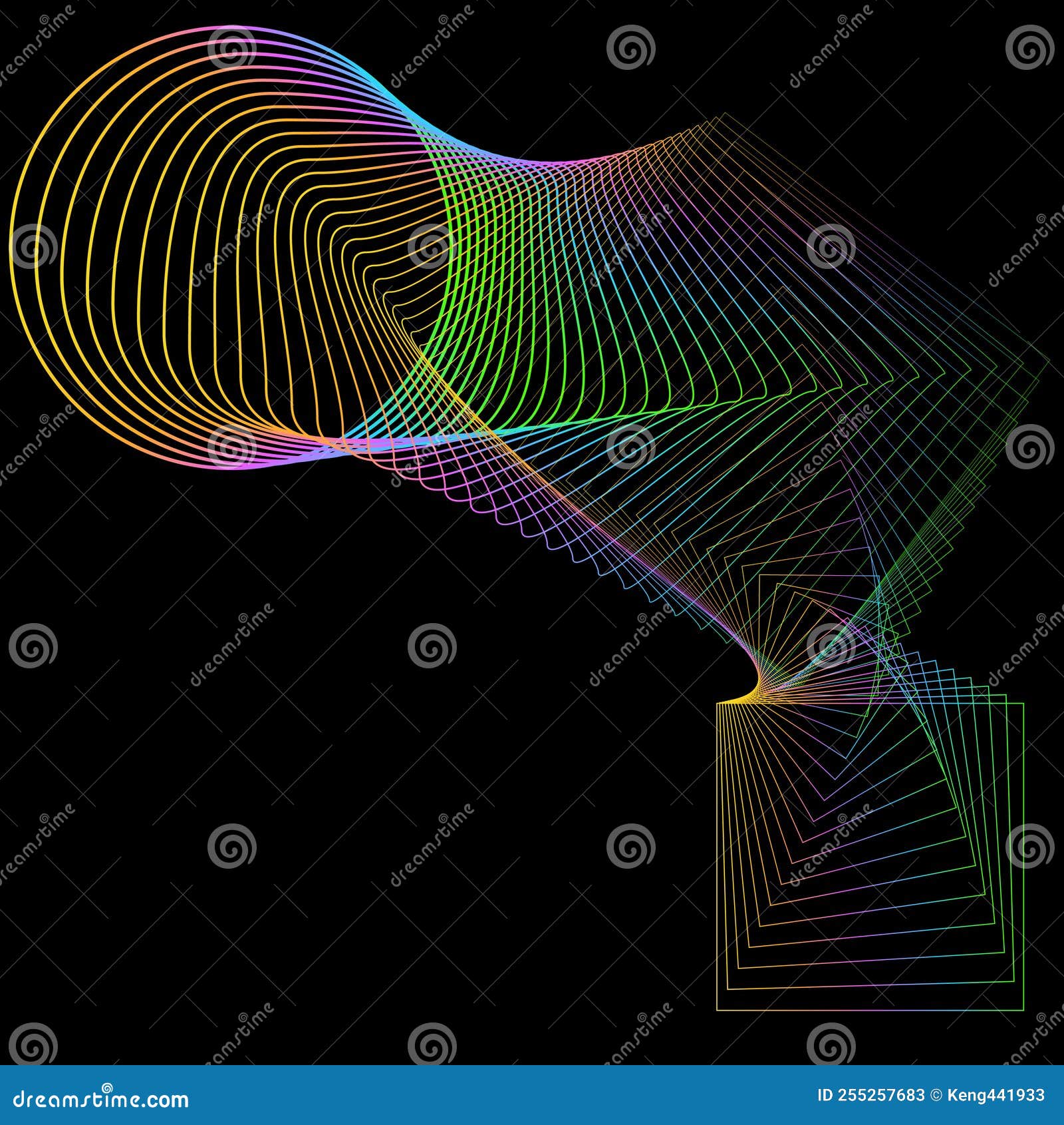 Vector Illustration of Movement Pattern of Lines and Shape Geometric ...
