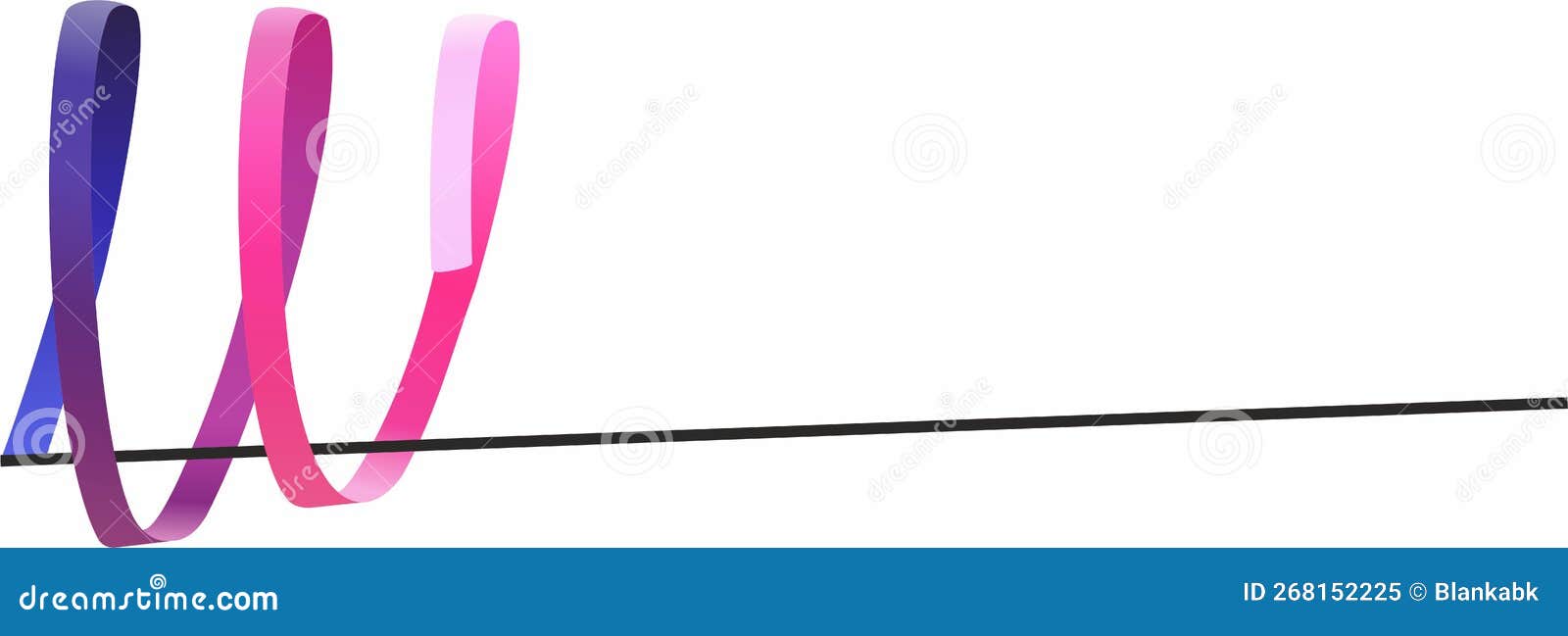 Vector Illustration of a Multi-colored Ribbon for Rhythmic Gymnastics ...