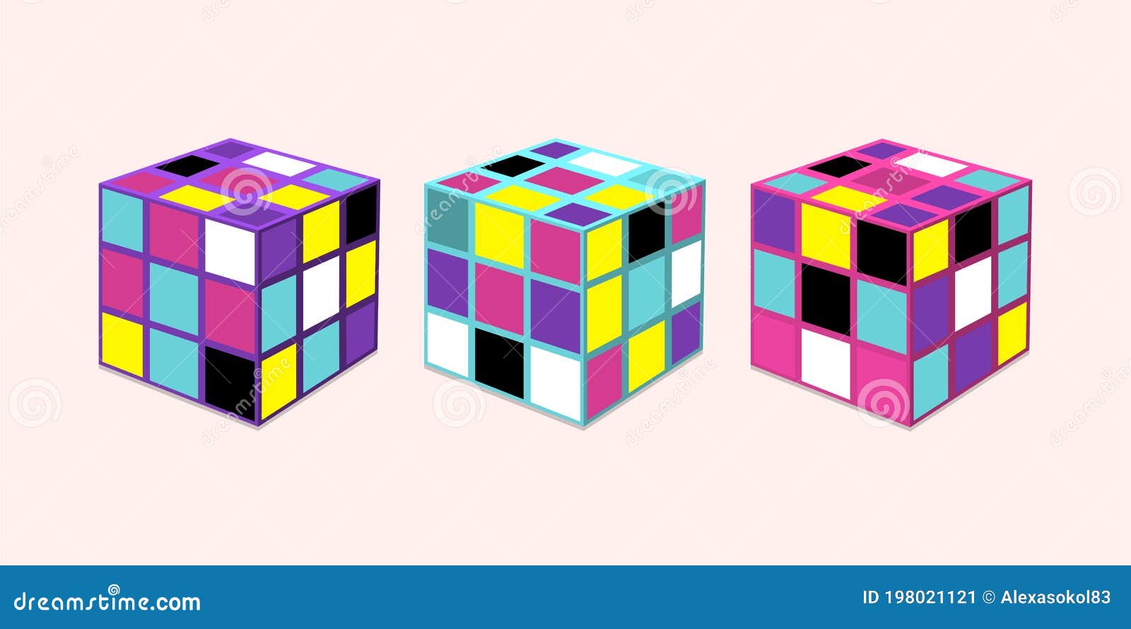 Rubik`s Cubes, 3 Stages, Ultra High Resolution Editorial Image ...