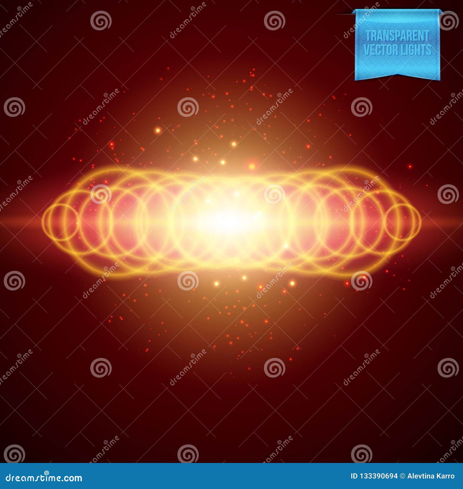 Vector Illustration of Multiple Ringed Yellow Explosion Background ...