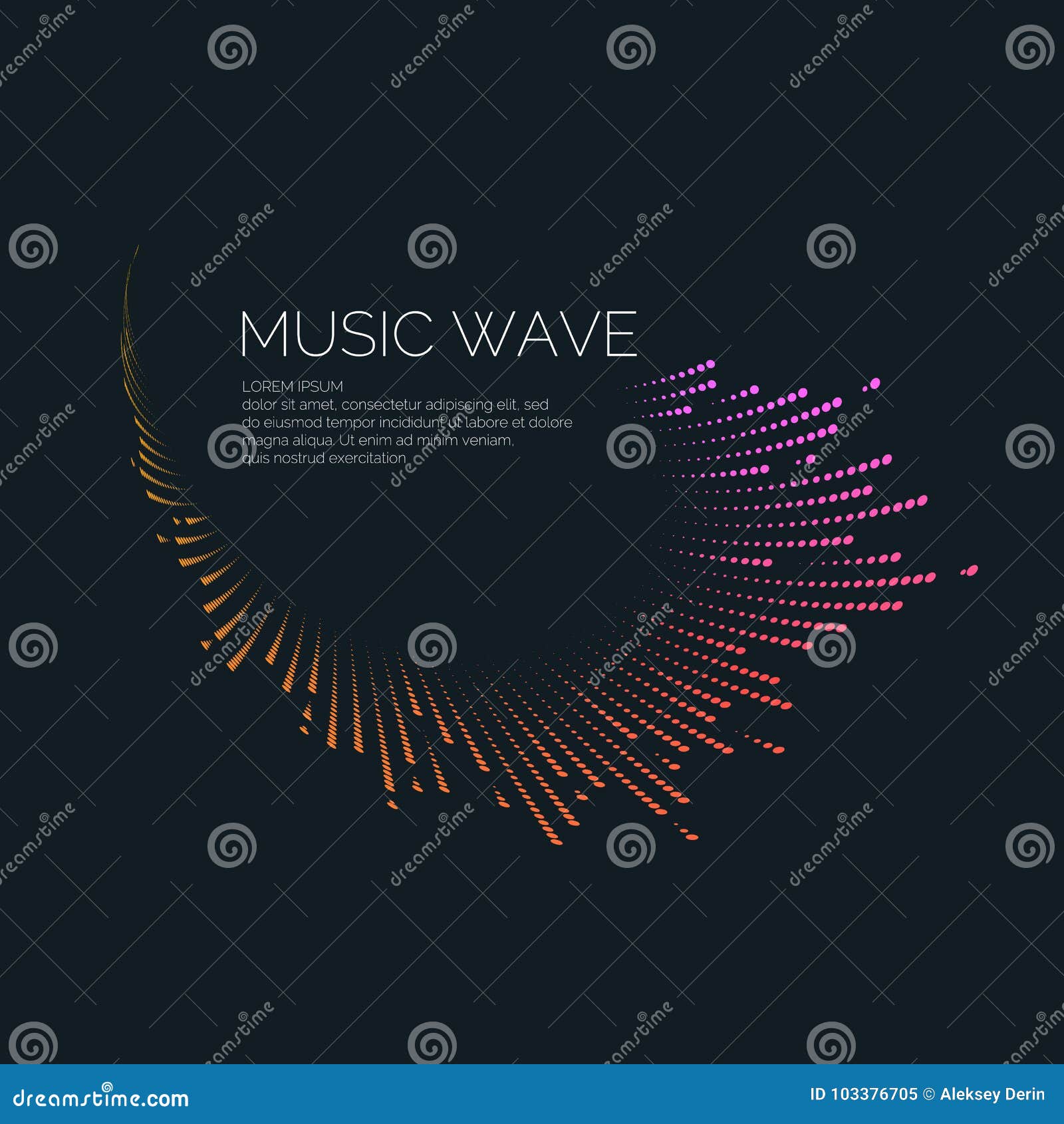 Vector Illustration of Music Wave in the Form of the Equalizer Stock ...