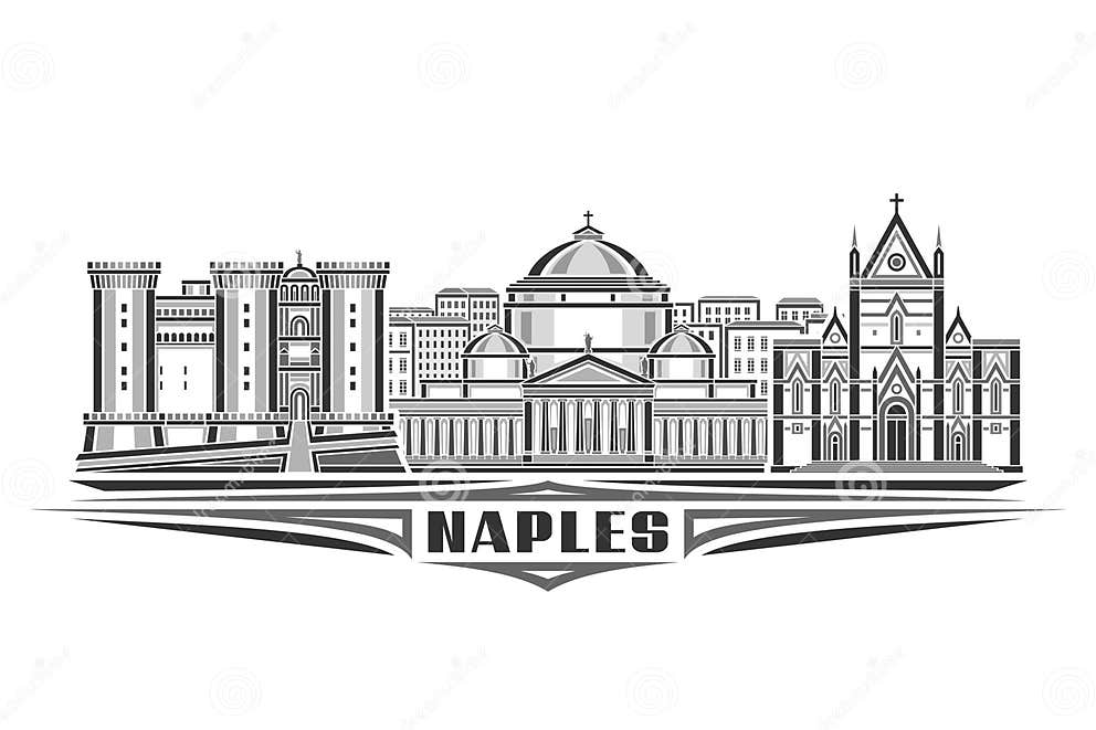 Vector Illustration of Naples Stock Illustration - Illustration of ...