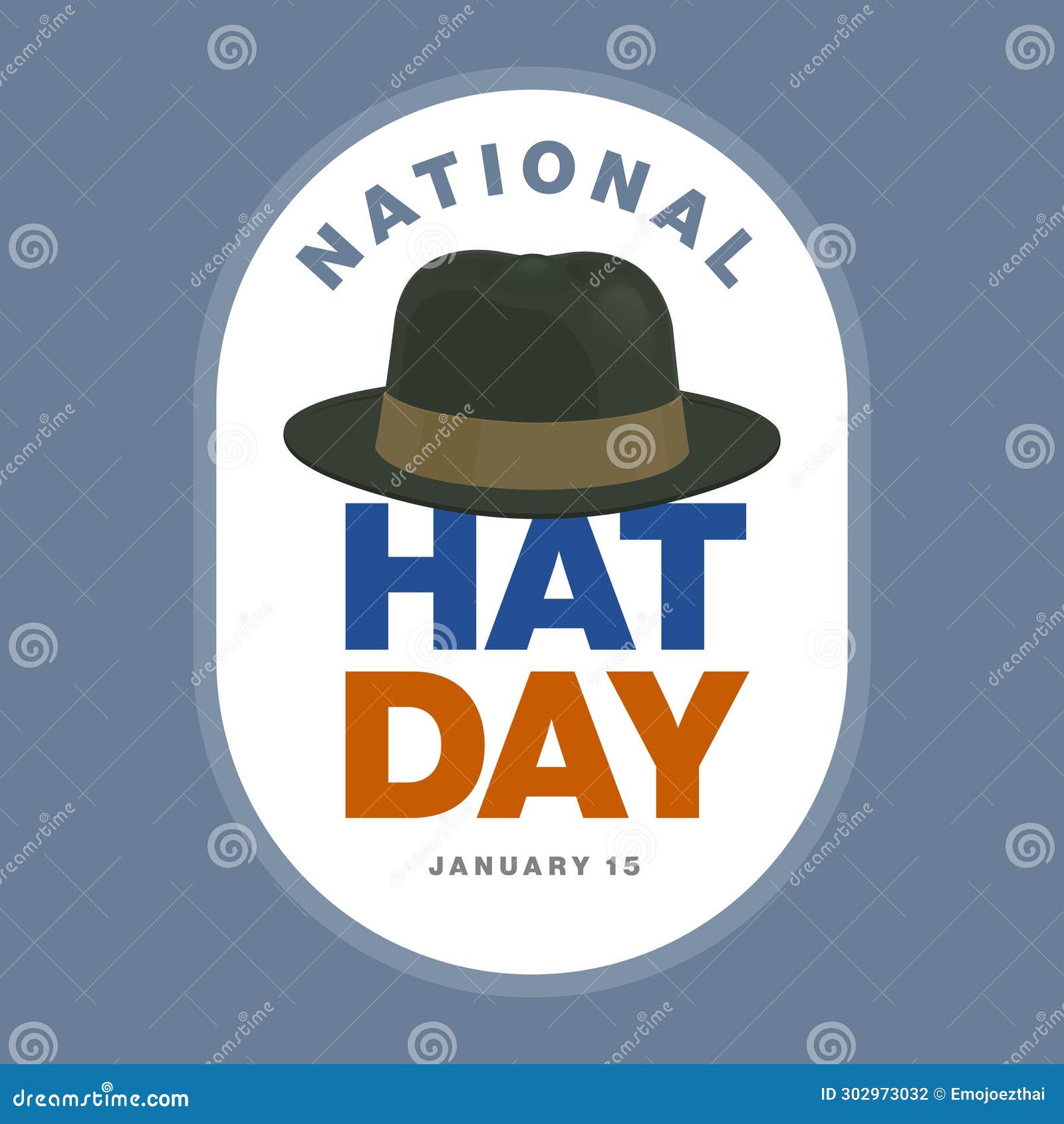Vector Illustration of National Hat Day Stock Illustration ...