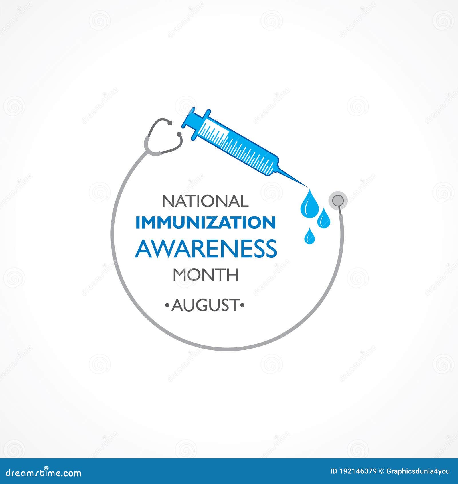 National Immunization Awareness Month Observed in August Stock Vector ... National Immunization Awareness Month Observed in August Stock Vector ...