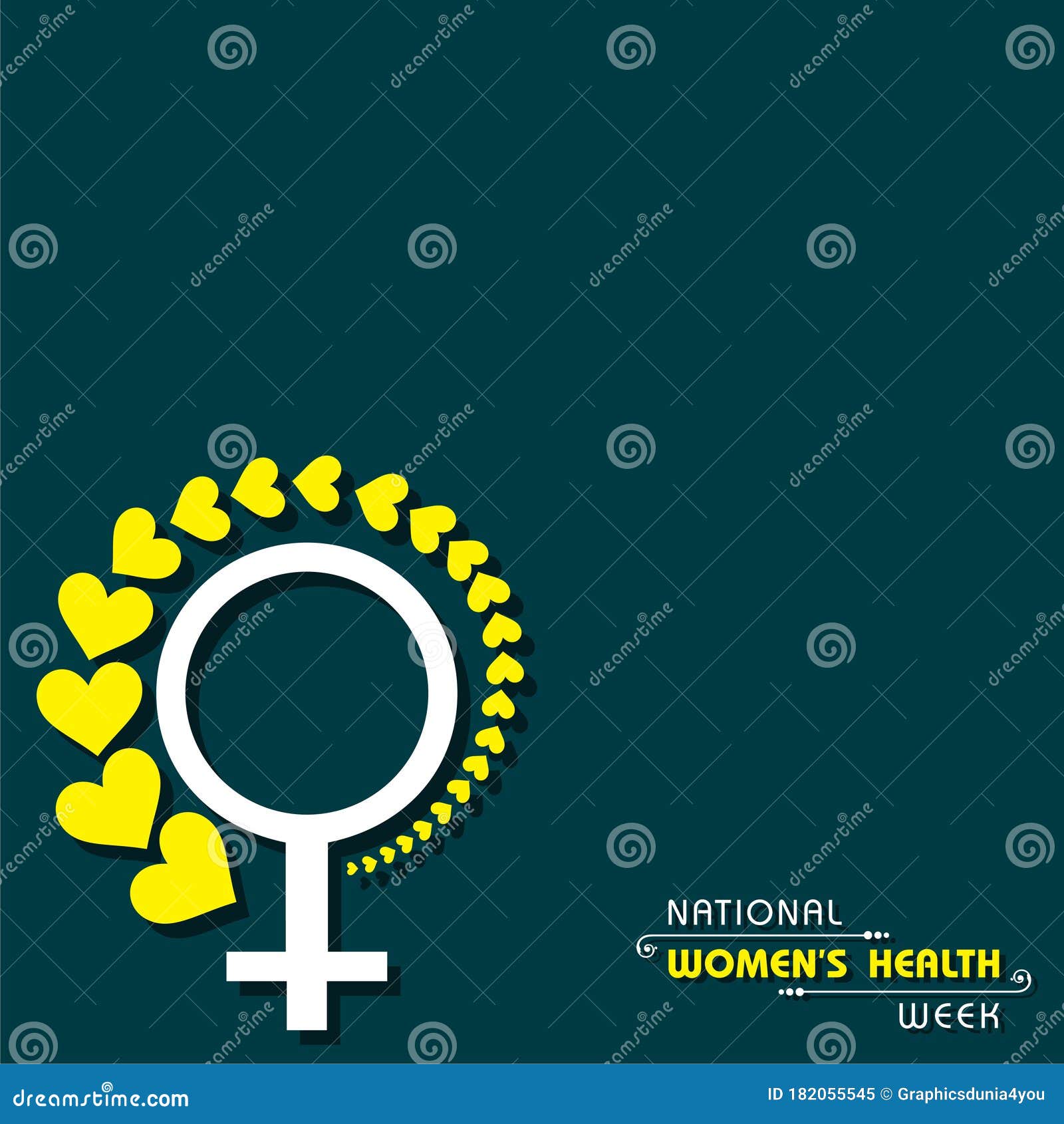 Illustration Of National Women`s Health Week Begins On Mother`s Day