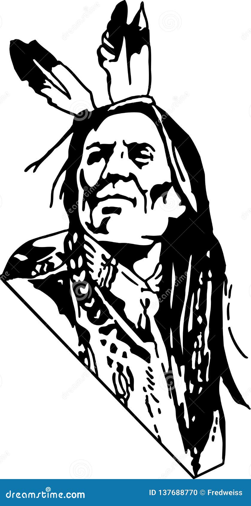 Indian Warrior Vector Illustration Stock Vector - Illustration of ...