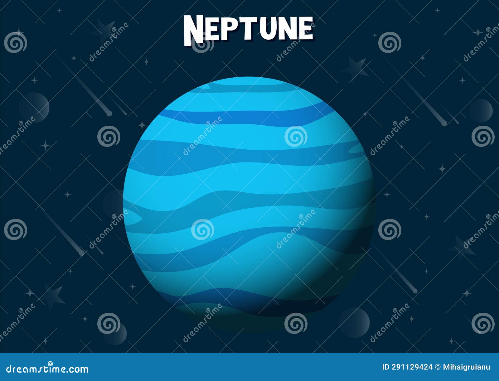Vector Illustration of Neptune Planet Stock Vector - Illustration of ...
