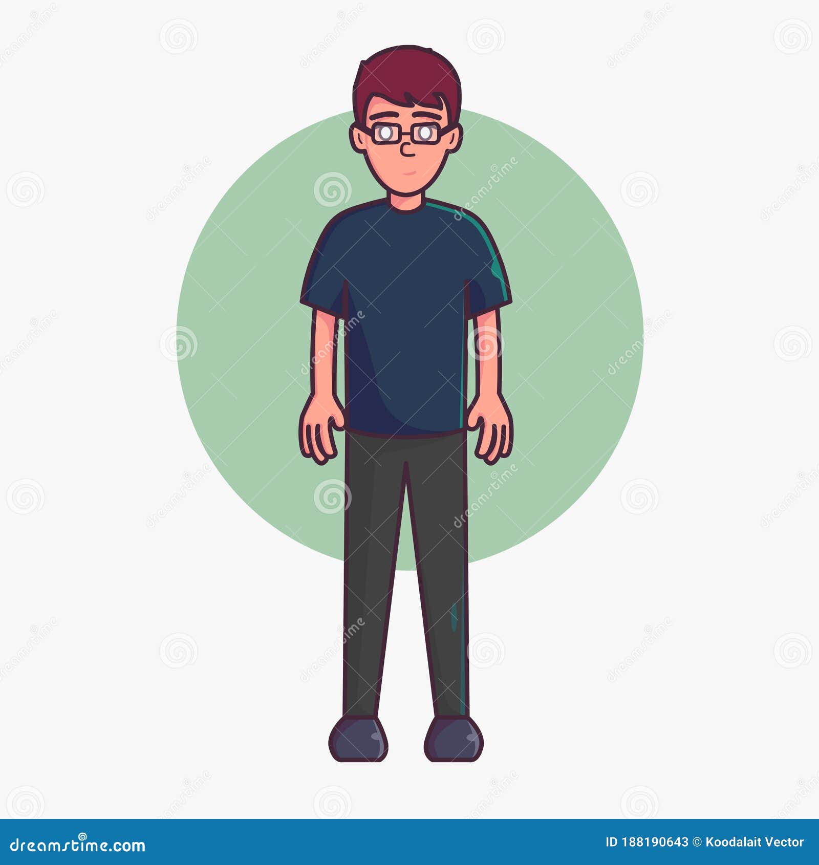 Vector Illustration of a Nerd Stock Vector - Illustration of happy ...