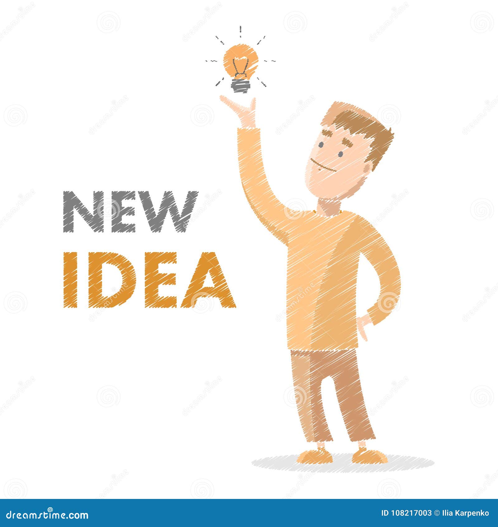 Vector Illustration of a New Idea for Web and Design Stock Illustration ...