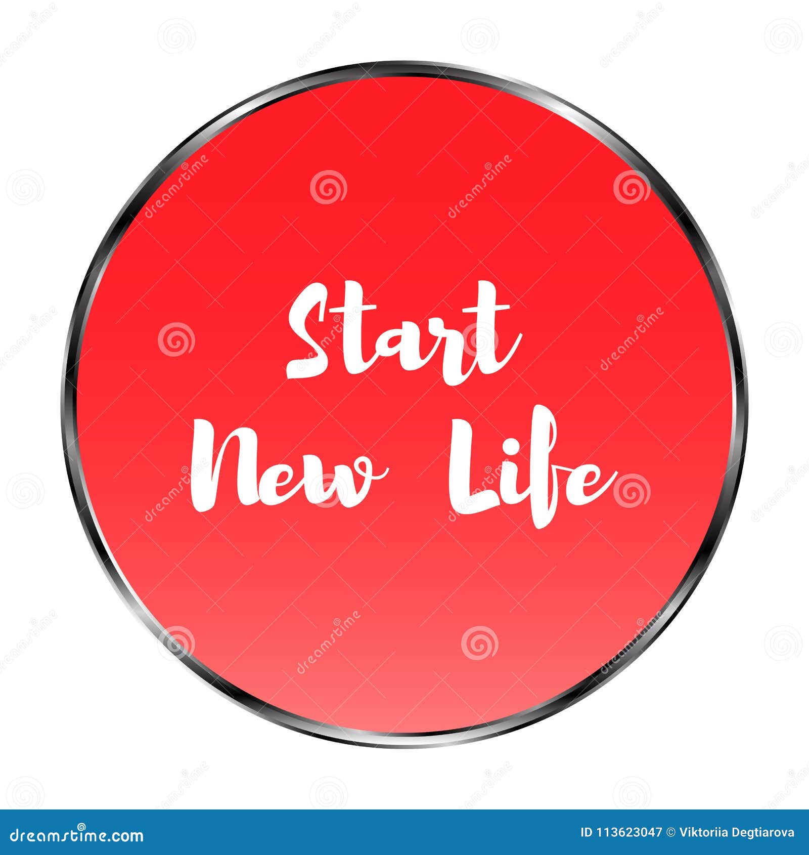 Vector Illustration of Button New Life Stock Vector - Illustration of ...