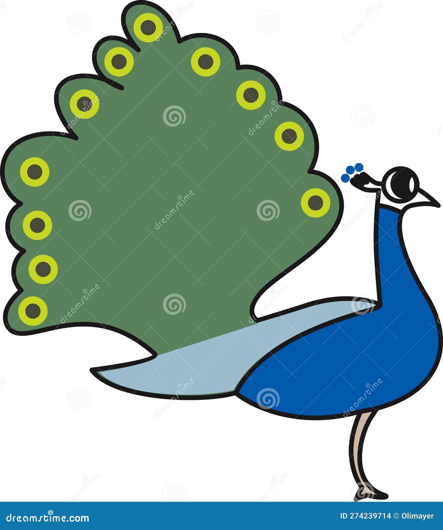 Vector Illustration Of A Nice Peacock Tail Open Stock Vector Illustration Of Decorative Bird