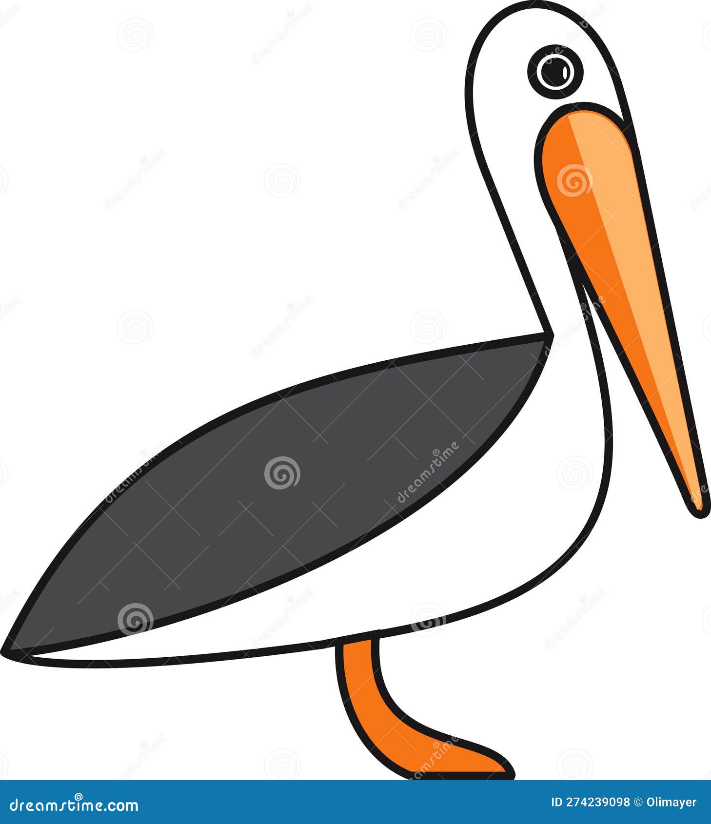 Vector Illustration of a Nice Pelican Stock Vector - Illustration of ...