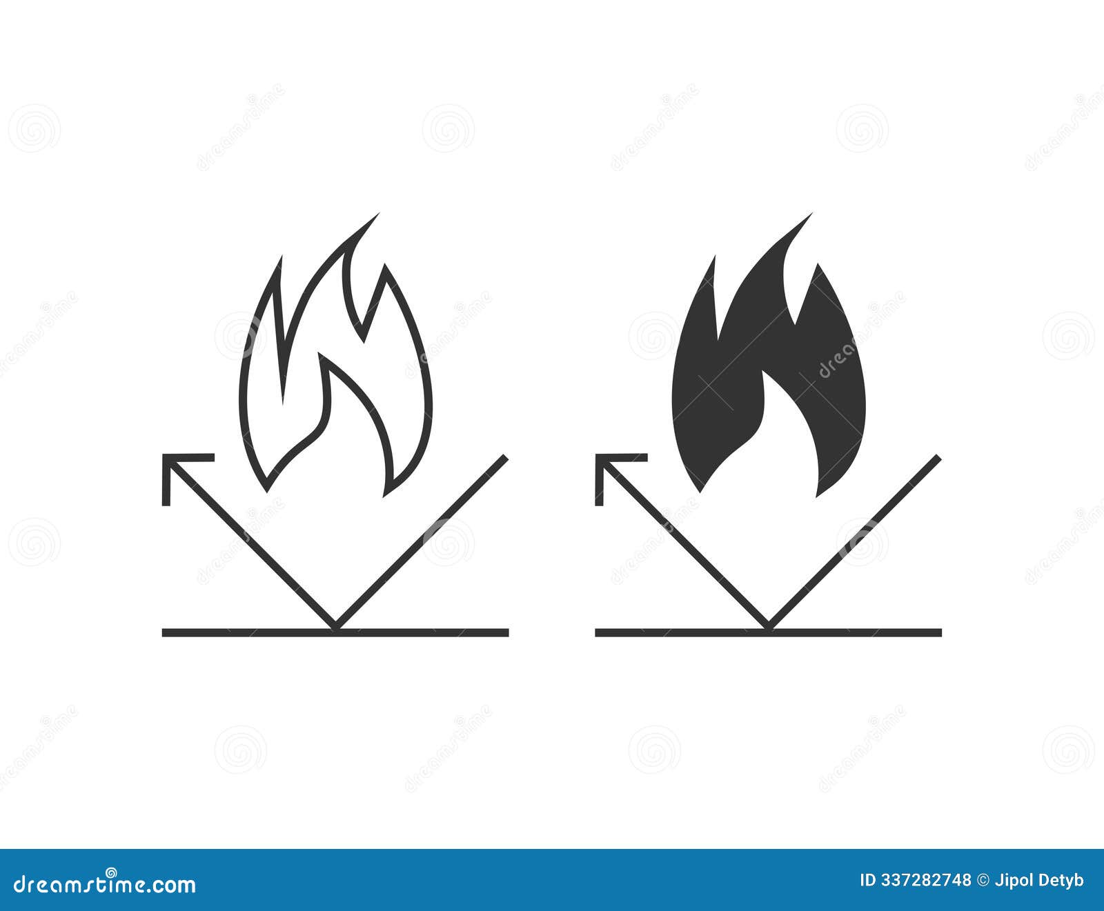 No Fire Allowed, Fireproof Icon. Vector Illustration. Stock ...