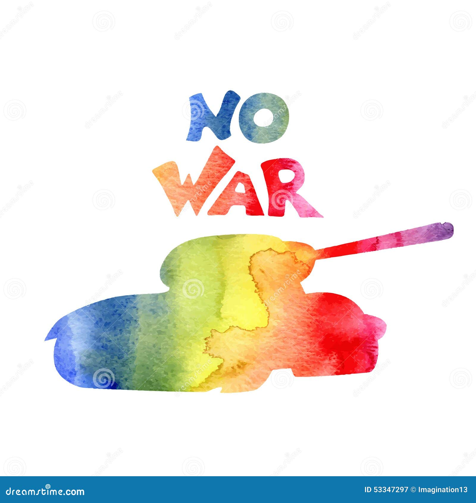 Vector Illustration -- No War Stock Vector - Illustration of print ...