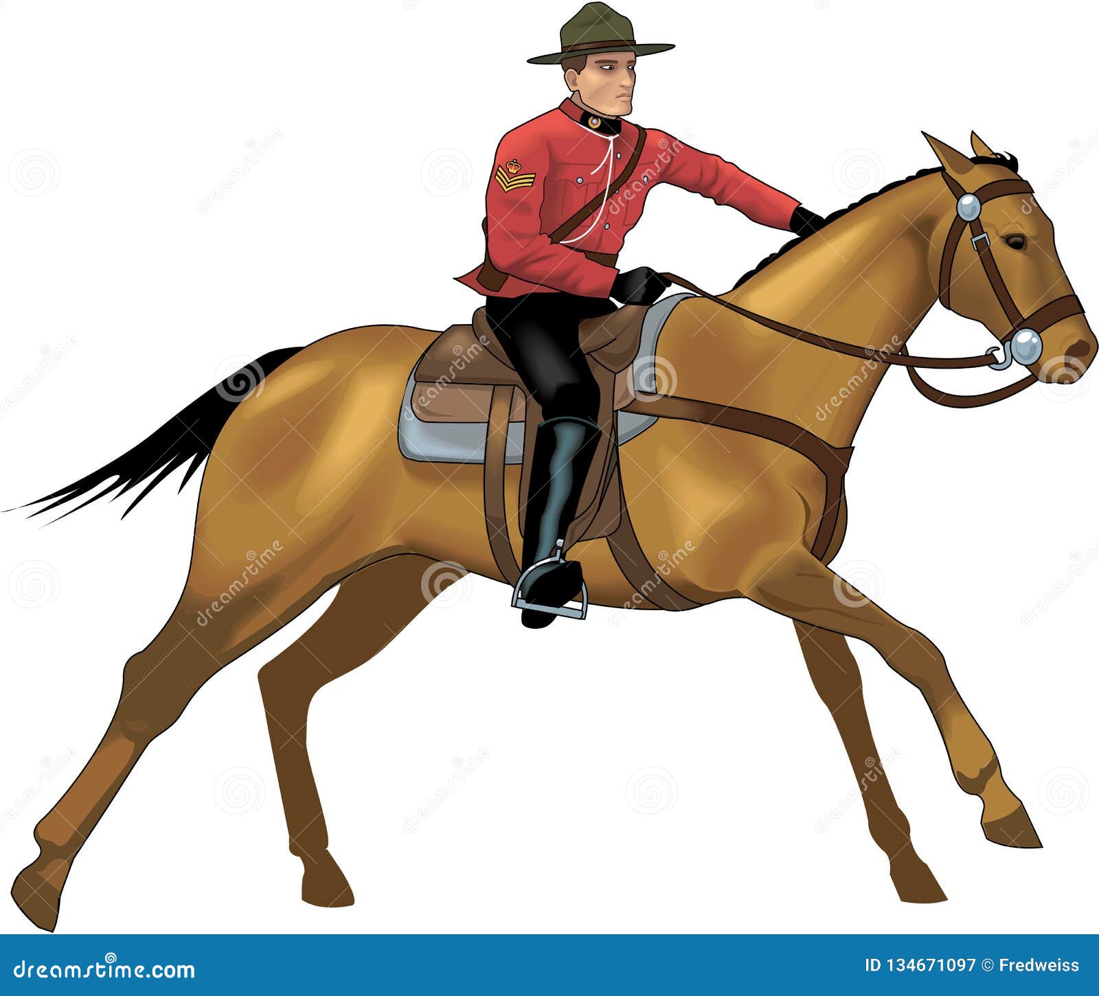 Mountie Vector Illustration Editorial Photography - Illustration of ...