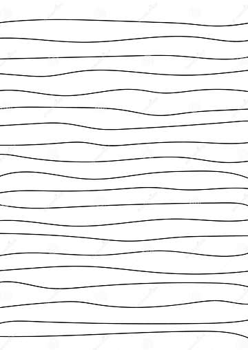 Vector Template, of Notebook Page with Wavy Black Lines on White ...