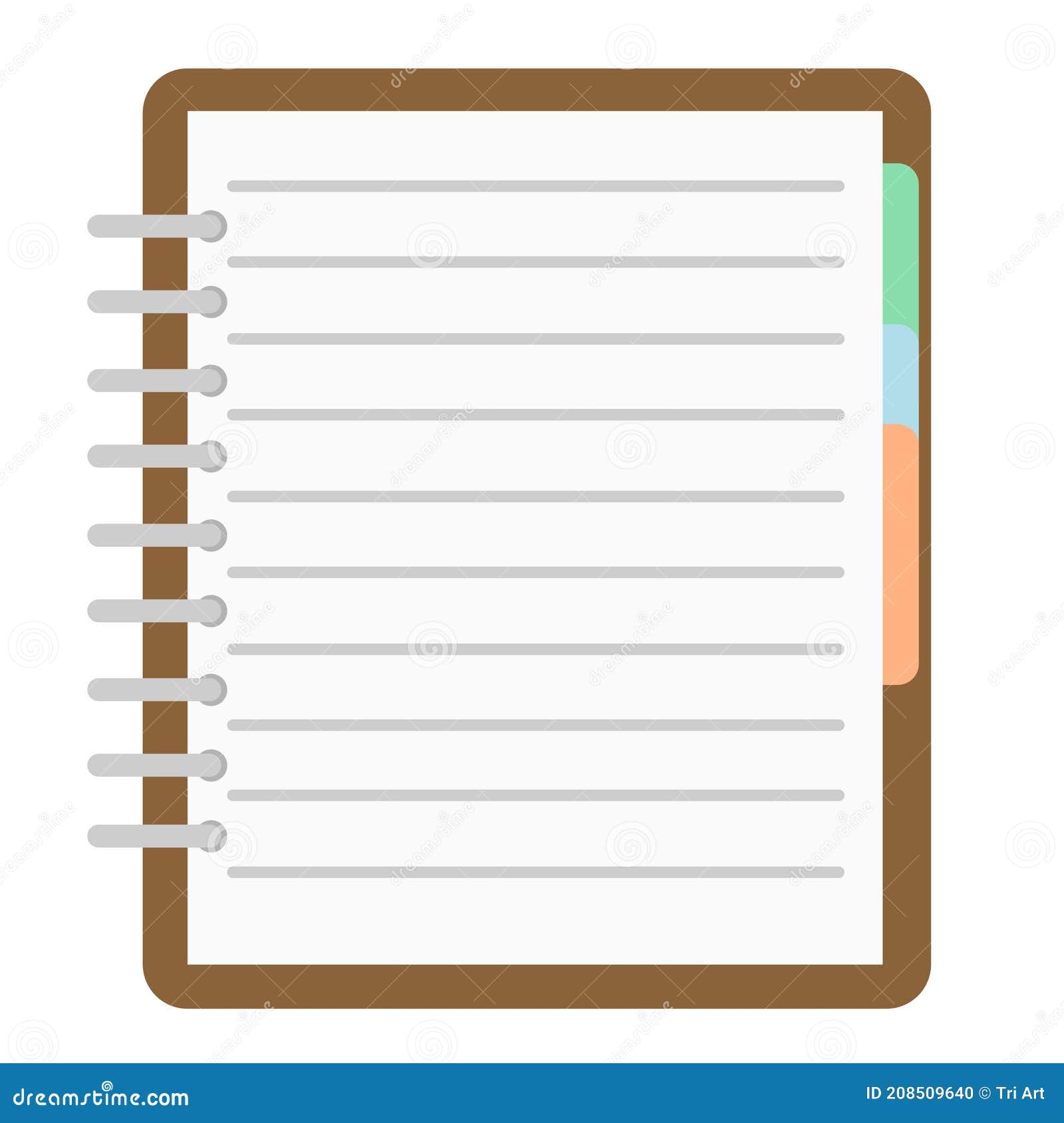 Vector Illustration of a Notebook for Taking Notes Stock Vector ...