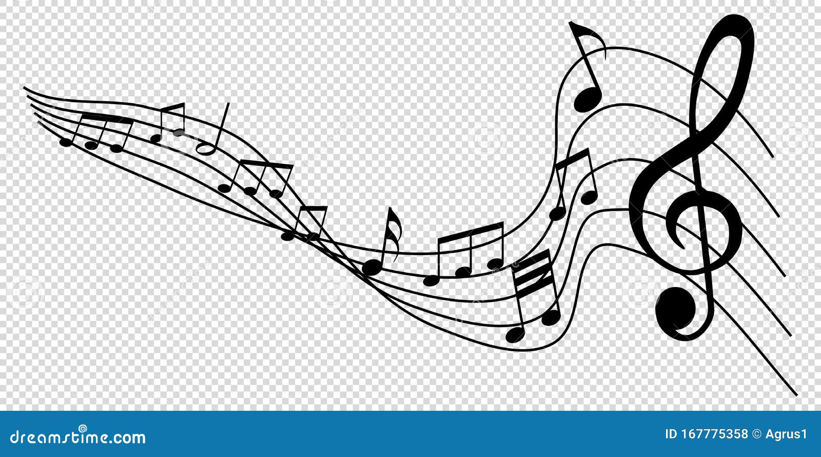 Vector Illustrations of Musical Notes Melody Stock Vector ...