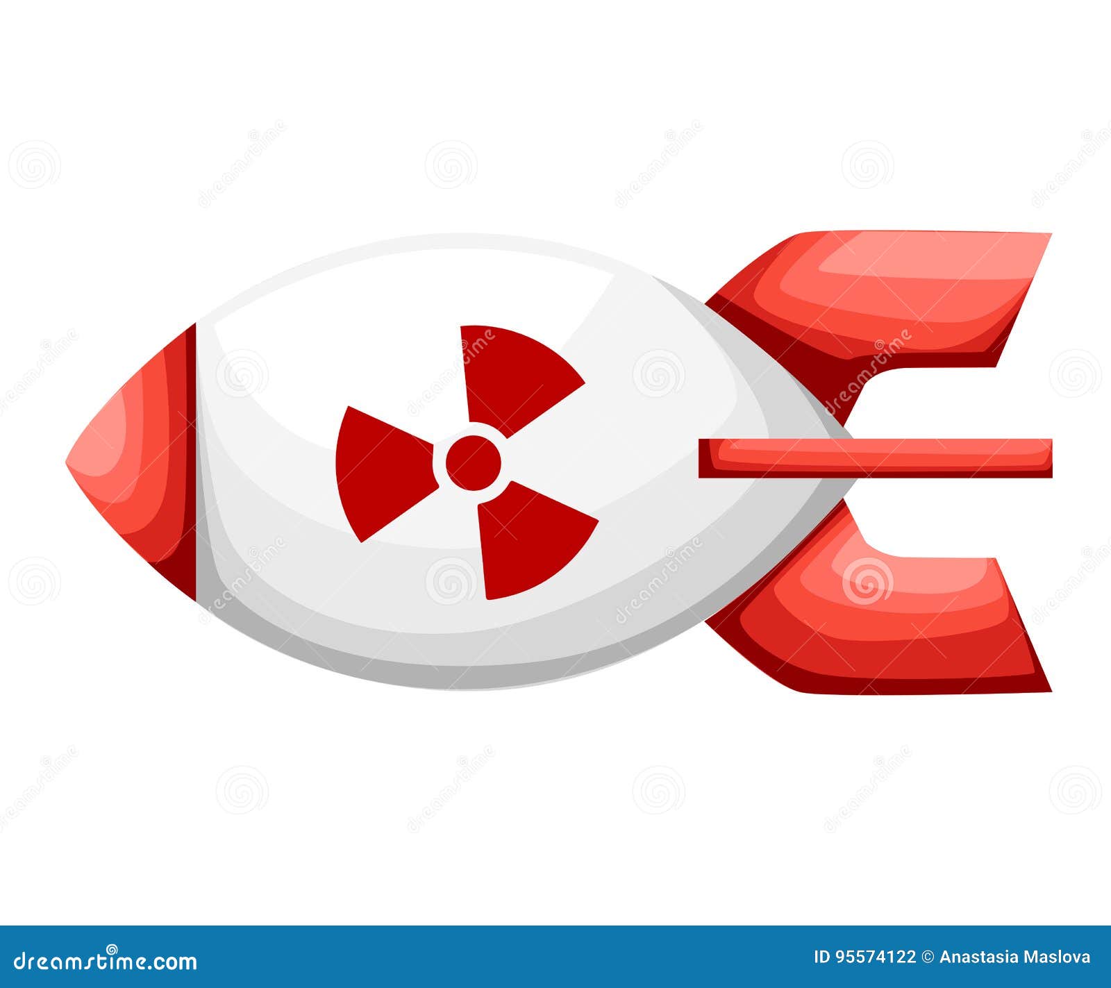Vector Illustration of a Nuclear Rocket Sign. Web Site Page and Mobile ...
