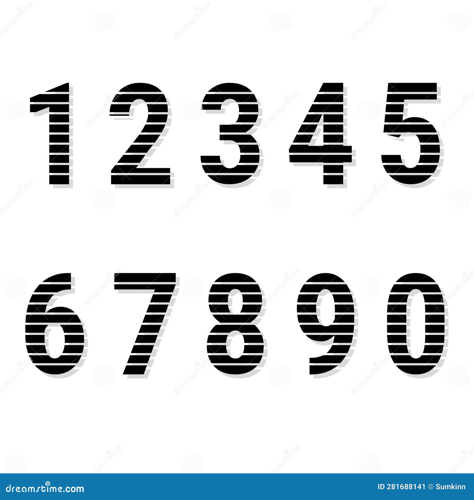 Vector Illustration of Numbers Stock Vector - Illustration of number ...