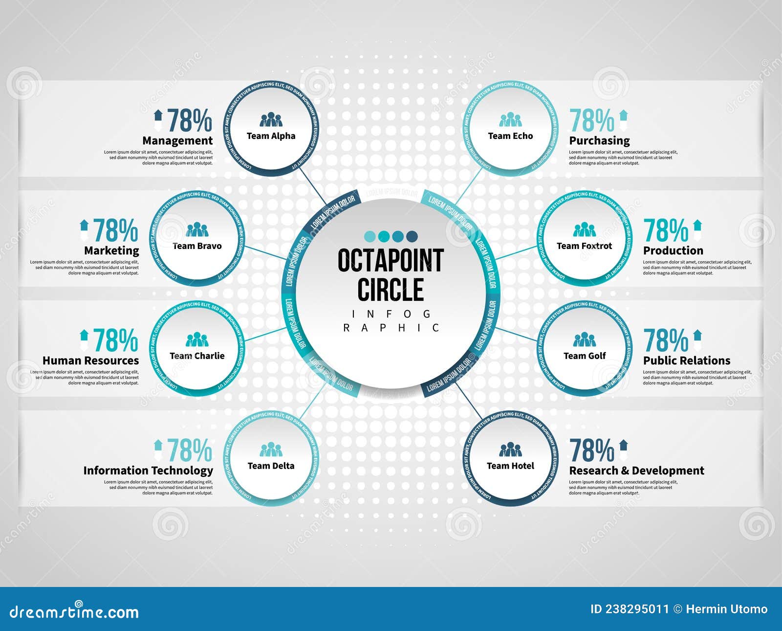 Octa-Point Circle Infographic Stock Vector - Illustration of ...
