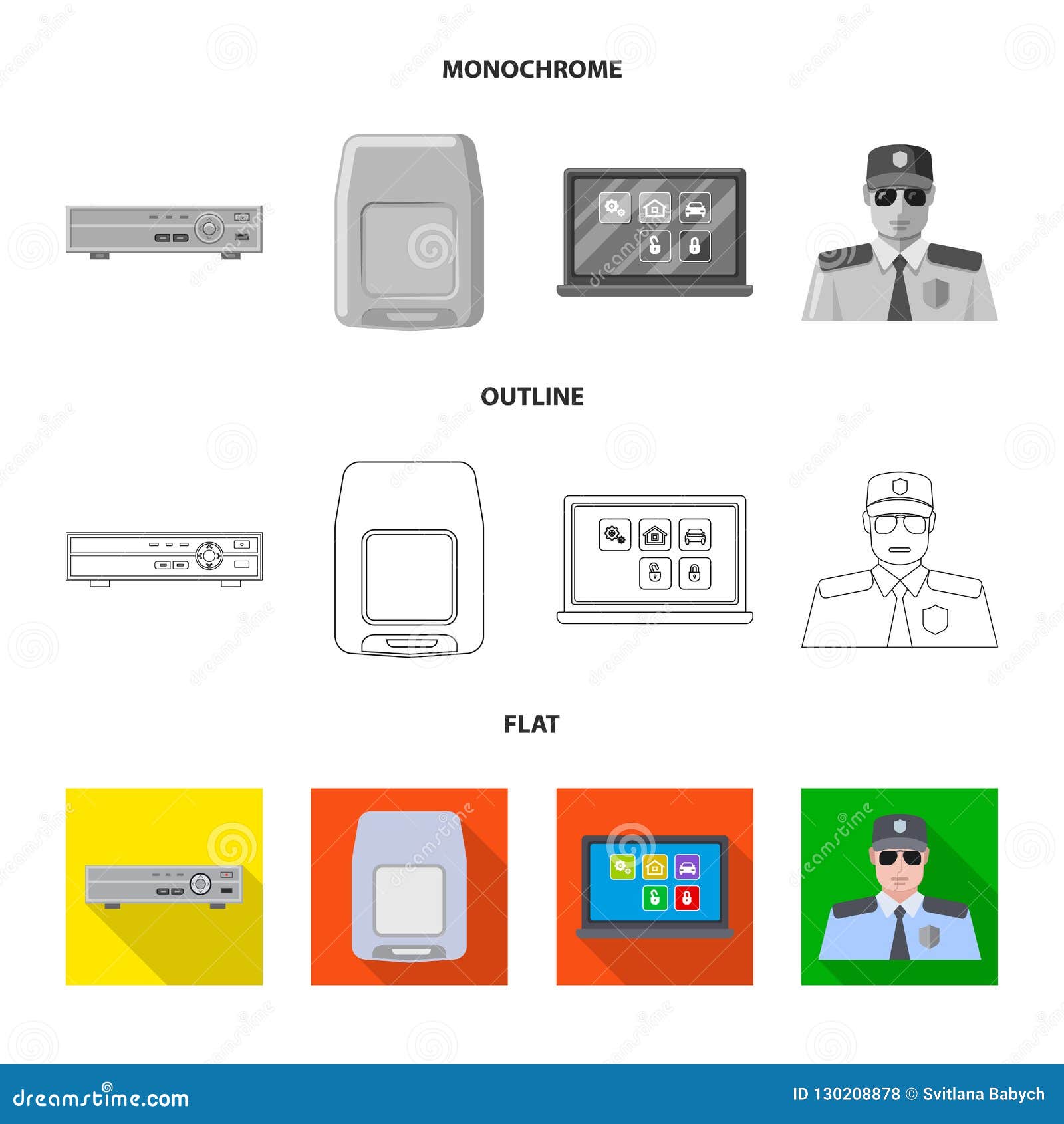 Vector Design of Office and House Icon. Set of Office and System Stock ...