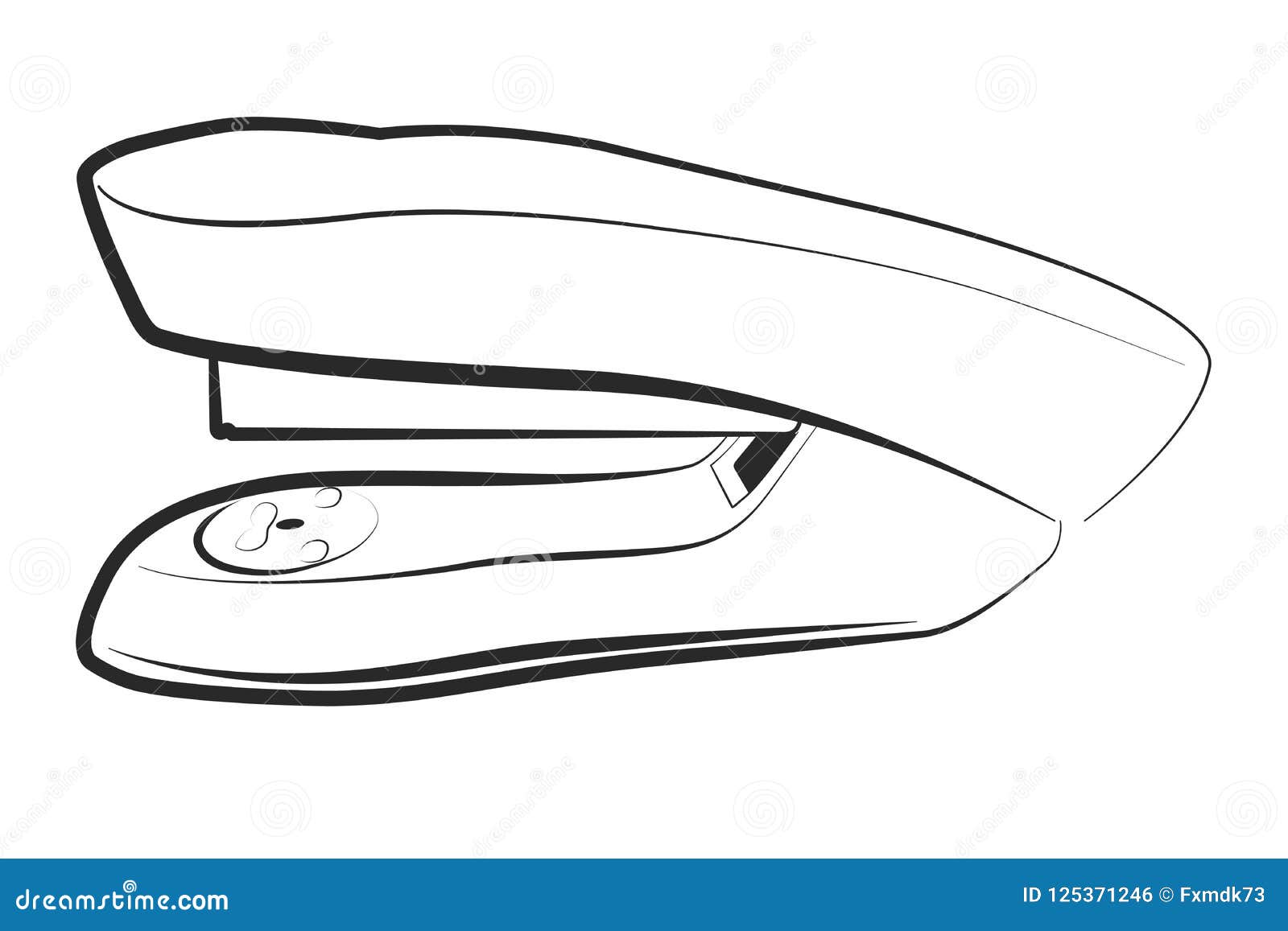 Office Stapler Isometric Vector. Blue Tool For Stapling Paper Sheets ...