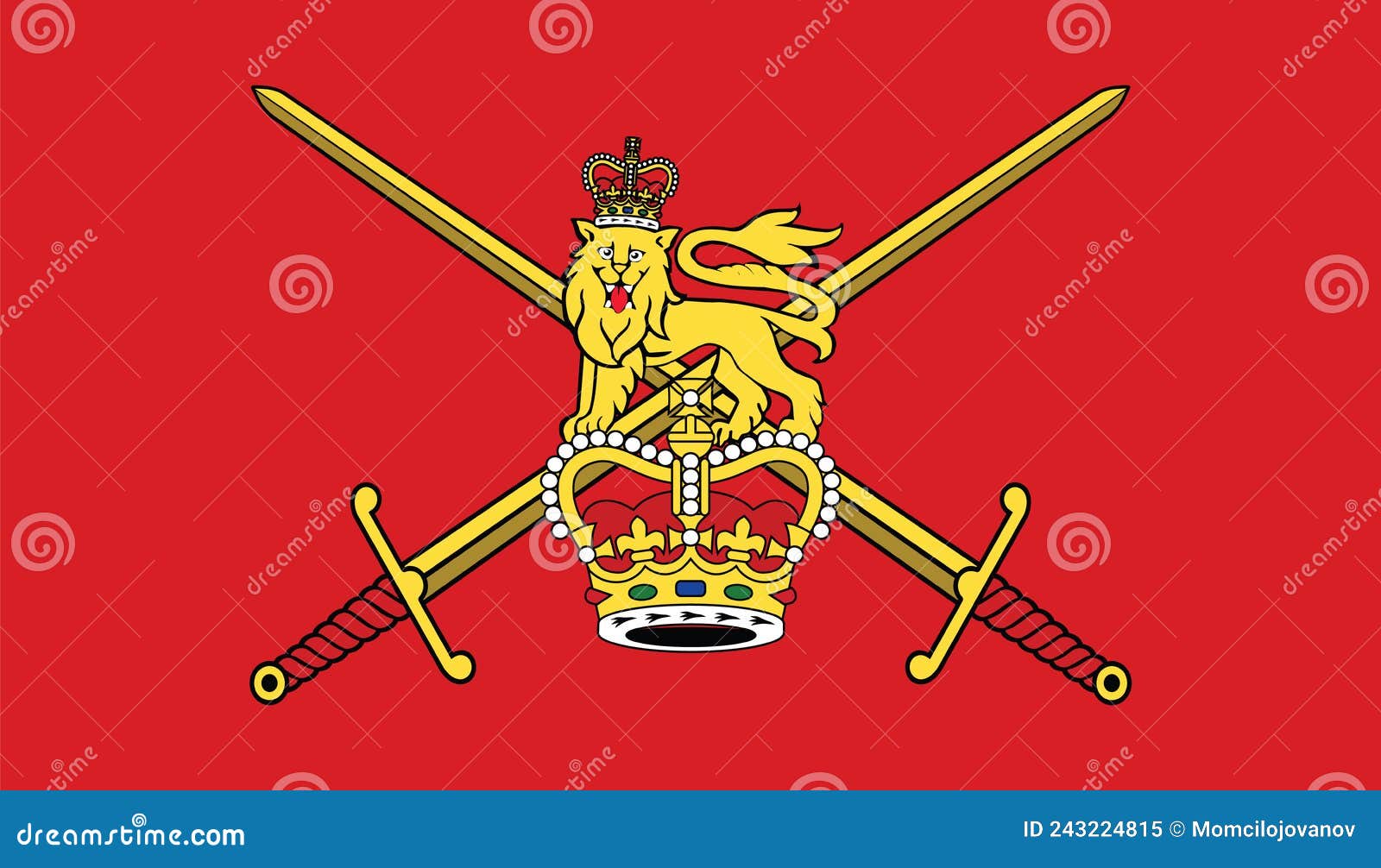 Flag of the British Army stock vector. Illustration of insignia - 243224815